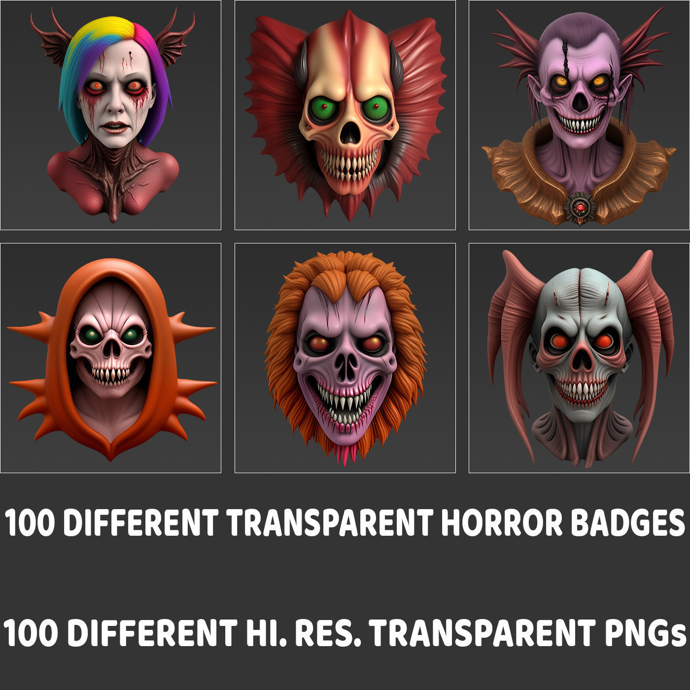 100 Fantasy Horror Badge Game Asset Texture | CGTrader