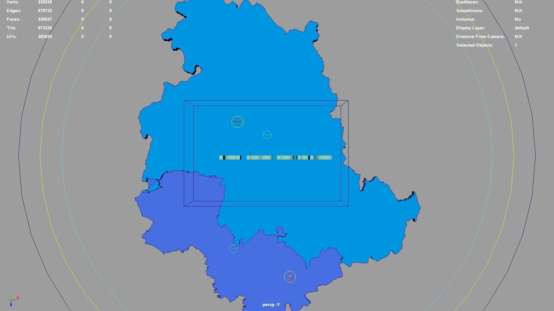 Umbria Italy map region geography political geographic 3D model rigged ...