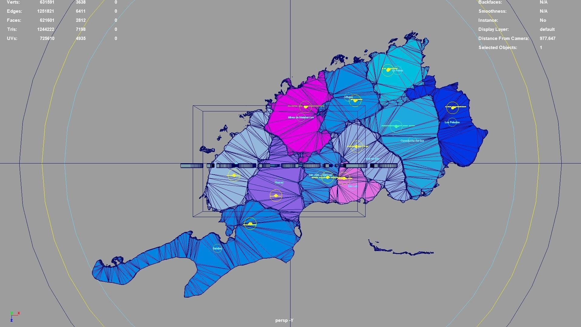 Pinar del Rio Cuba map region geography political geographic 3D model ...