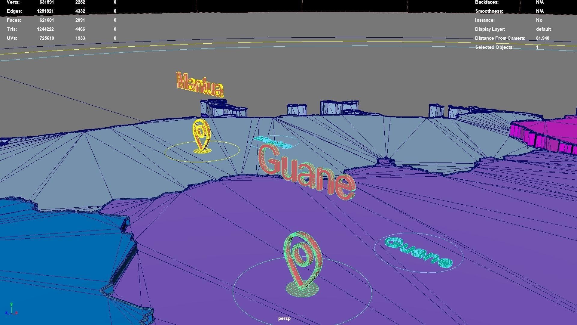 Pinar del Rio Cuba map region geography political geographic 3D model ...