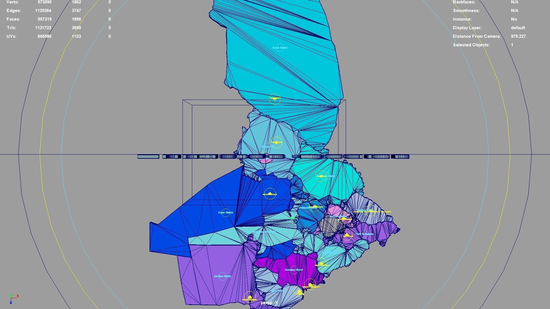 Turkistan Region Kazakhstan map region geography political 3D model ...
