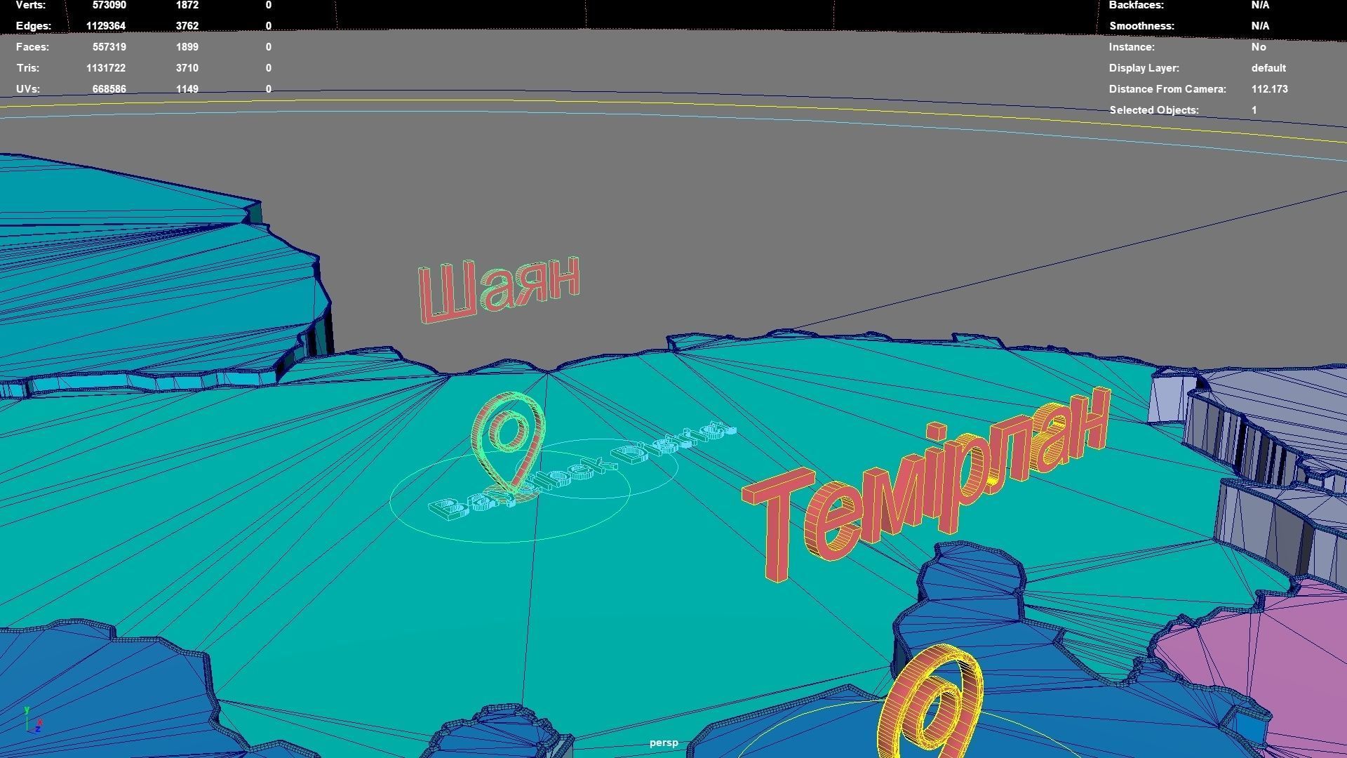 Turkistan Region Kazakhstan map region geography political 3D model ...