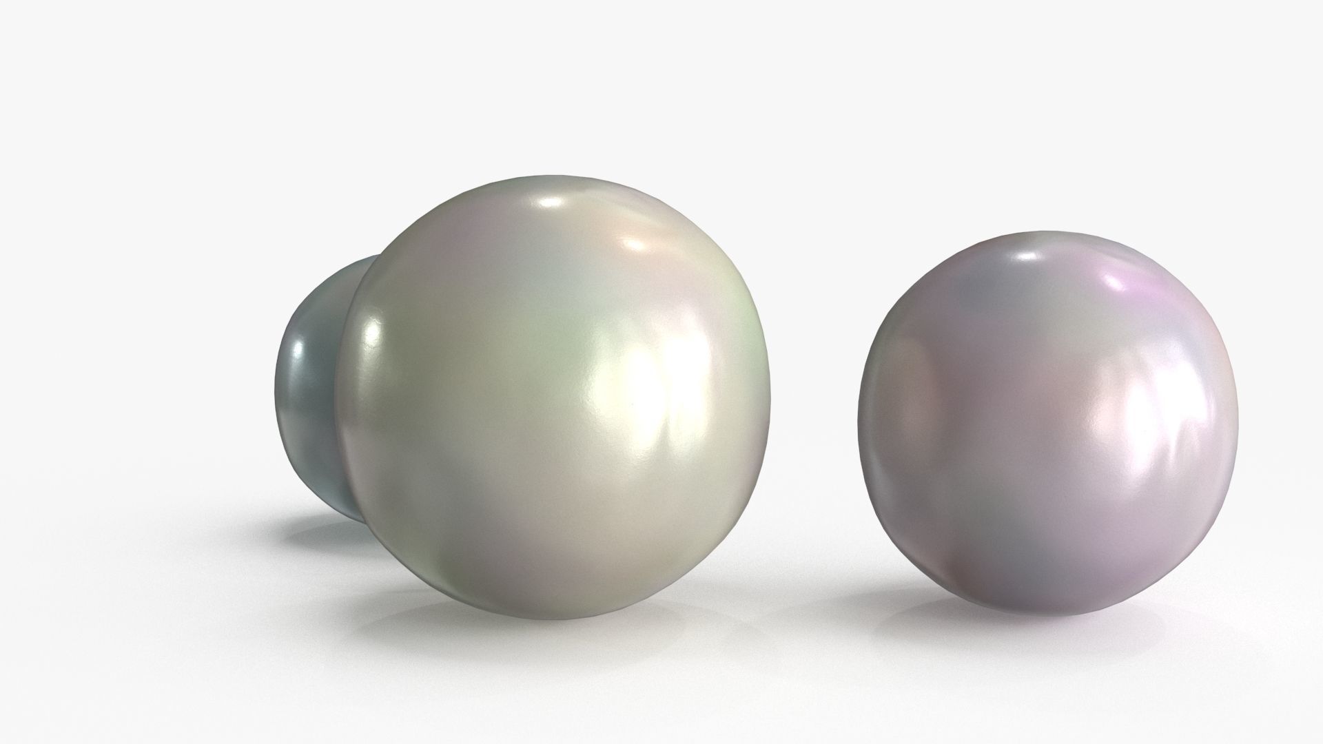 3D model Pearl 3 colors VR / AR / low-poly | CGTrader