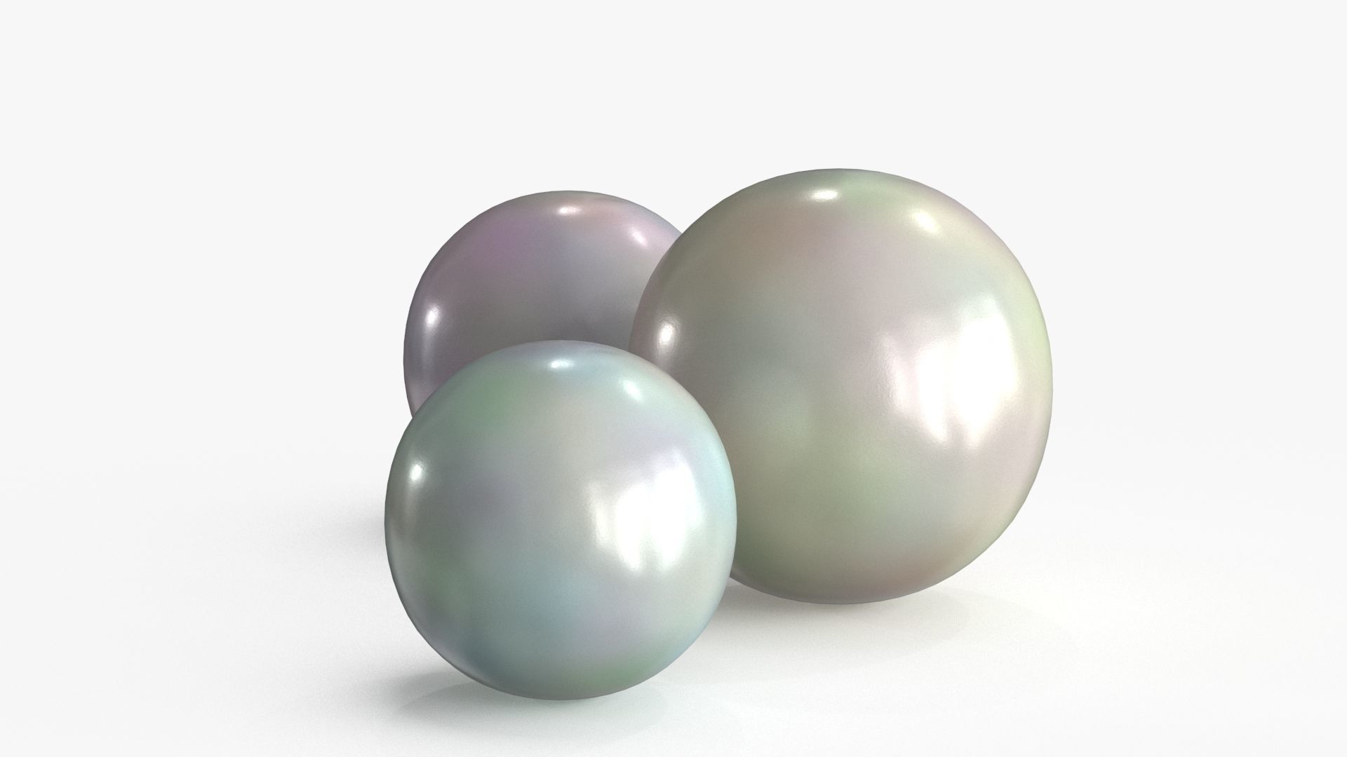 3D model Pearl 3 colors VR / AR / low-poly | CGTrader