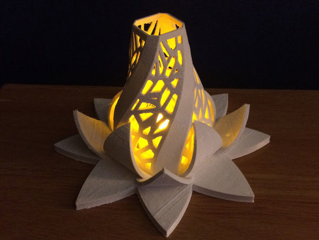 3D printed lotus flower lamp free 3D model 3D printable | CGTrader