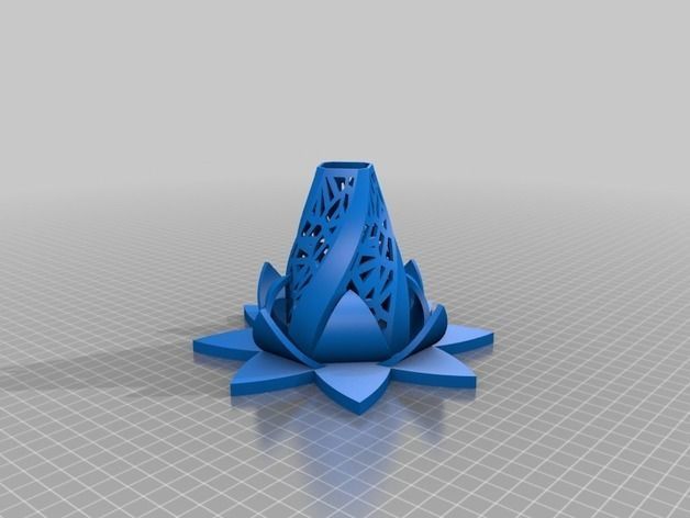 3D printed lotus flower lamp free 3D model 3D printable | CGTrader
