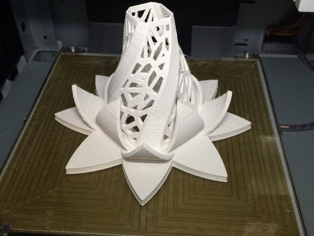 3D printed lotus flower lamp free 3D model 3D printable | CGTrader