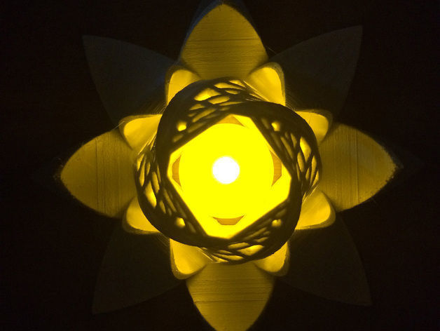 3D printed lotus flower lamp free 3D model 3D printable | CGTrader