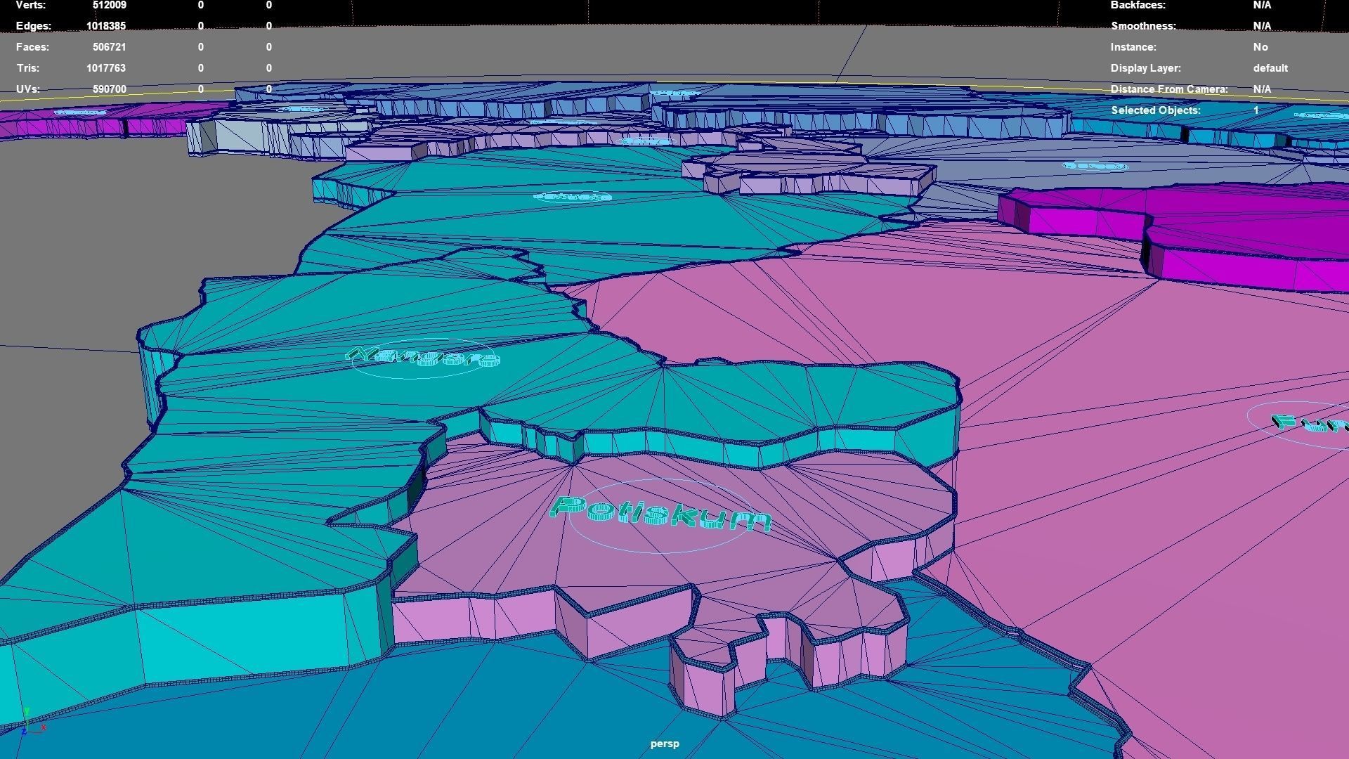 Yobe Nigeria map region geography political geographic 3D model rigged ...