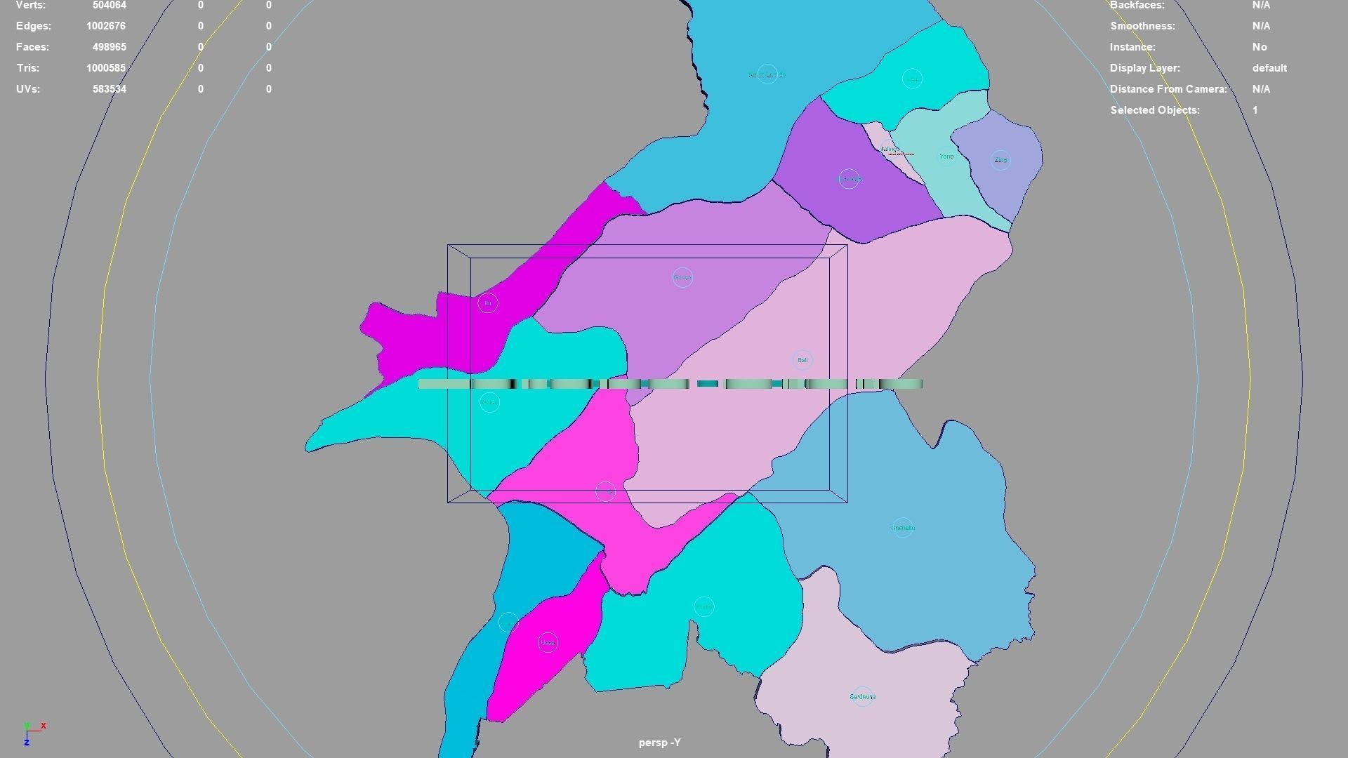 Taraba State Nigeria map region geography political geographic 3D model ...