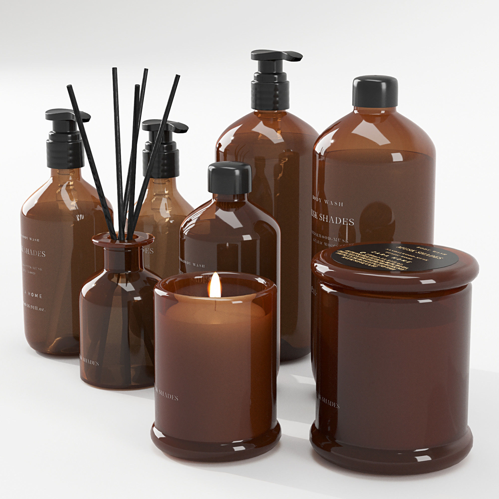 SOAP and CANDLES Set 01 ZARA HOME 3D model | CGTrader