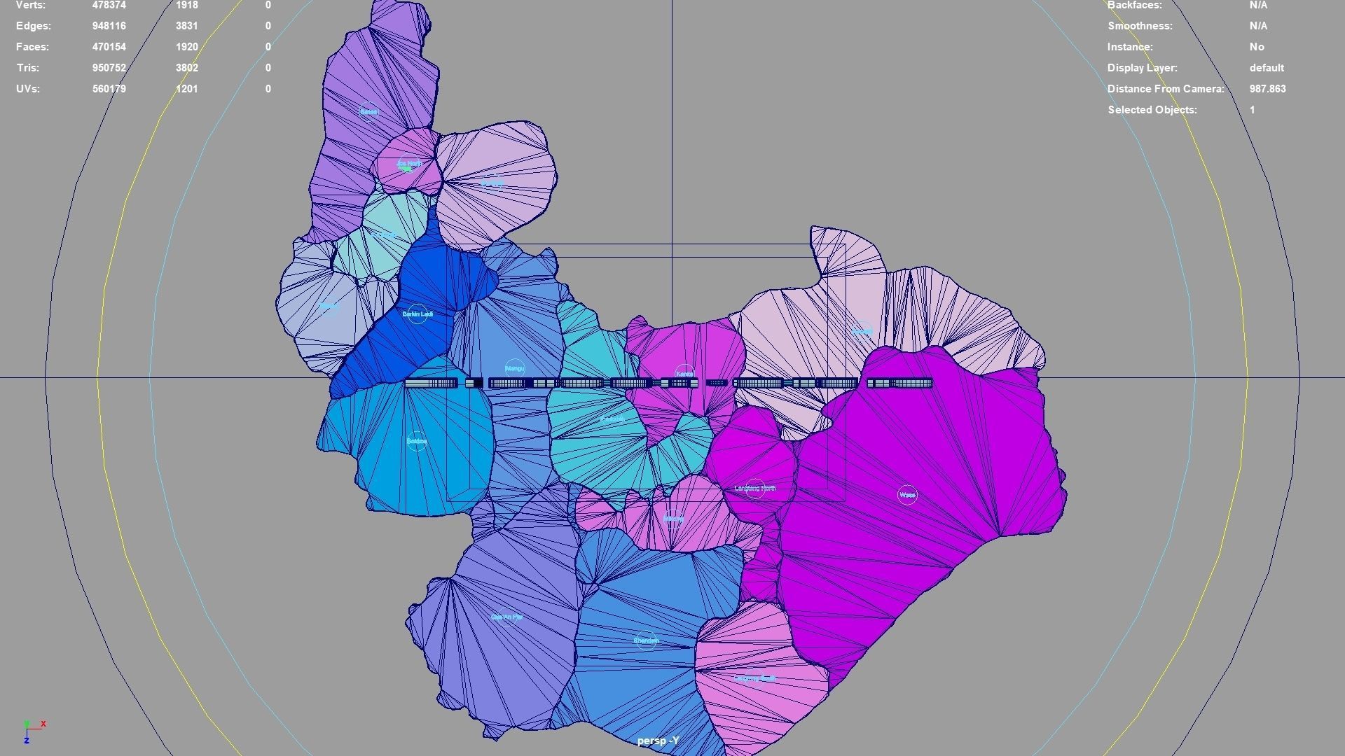 Plateau State Nigeria map region geography political geographic 3D ...