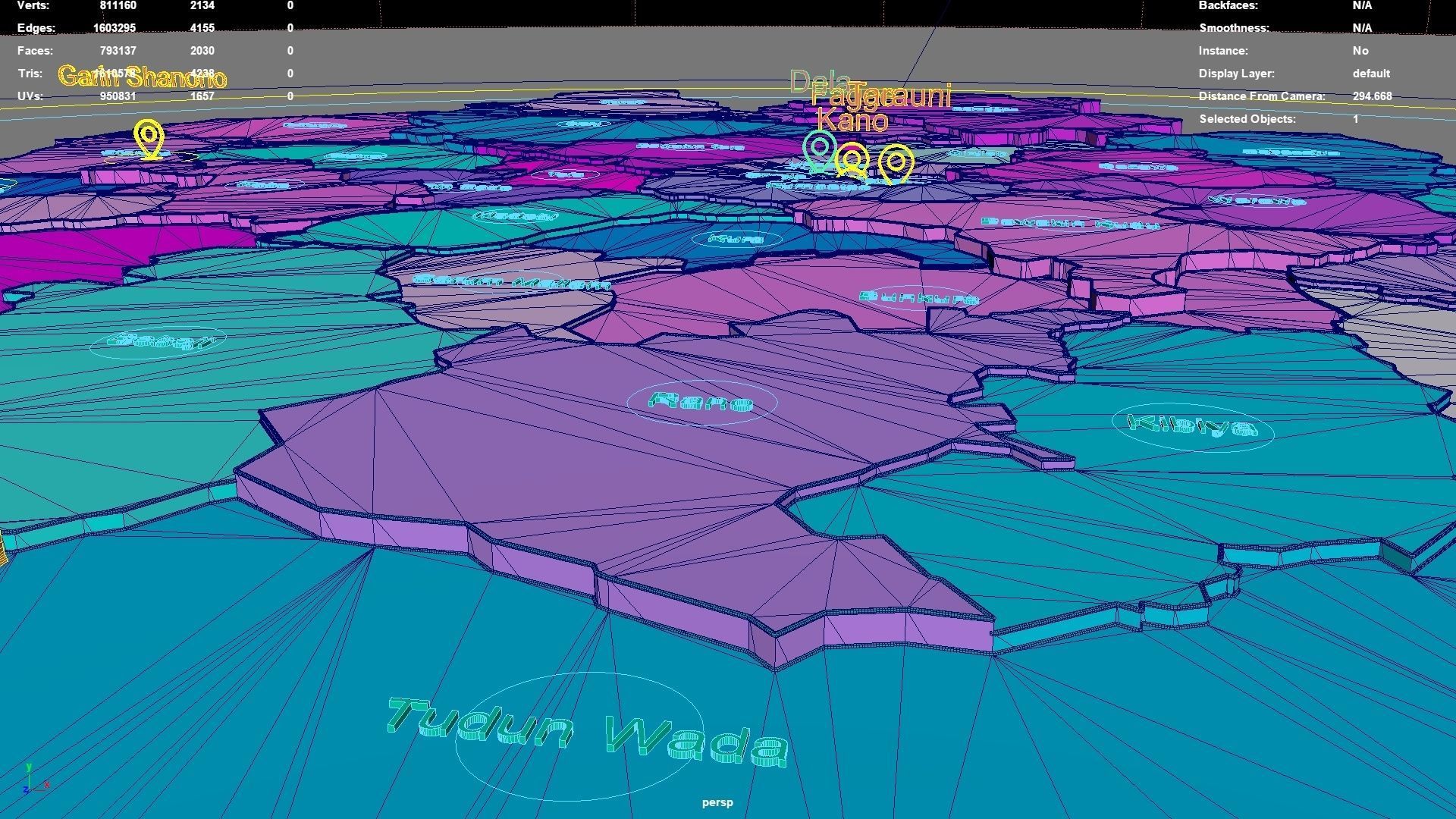 Kano State Nigeria map region geography political geographic 3D model ...