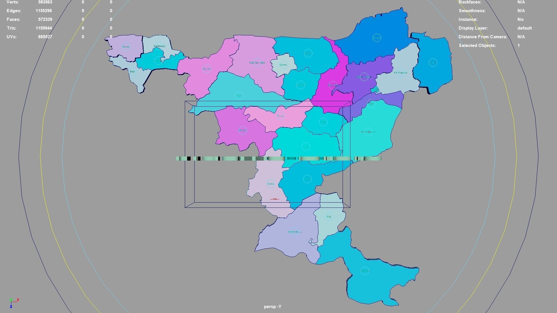 Jigawa State Nigeria map region geography political geographic 3D model rigged | CGTrader