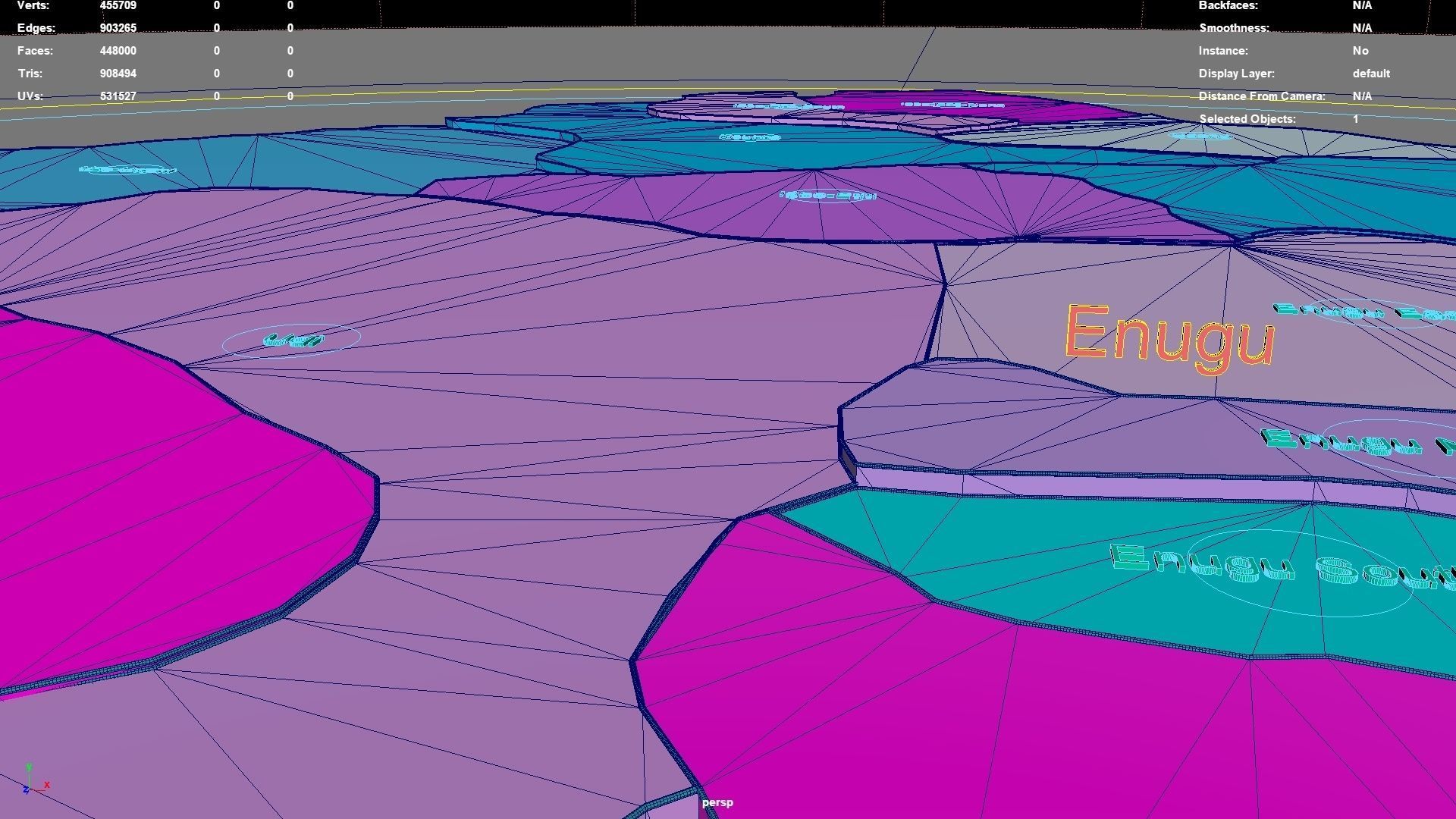 Enugu State Nigeria map region geography political geographic 3D model ...