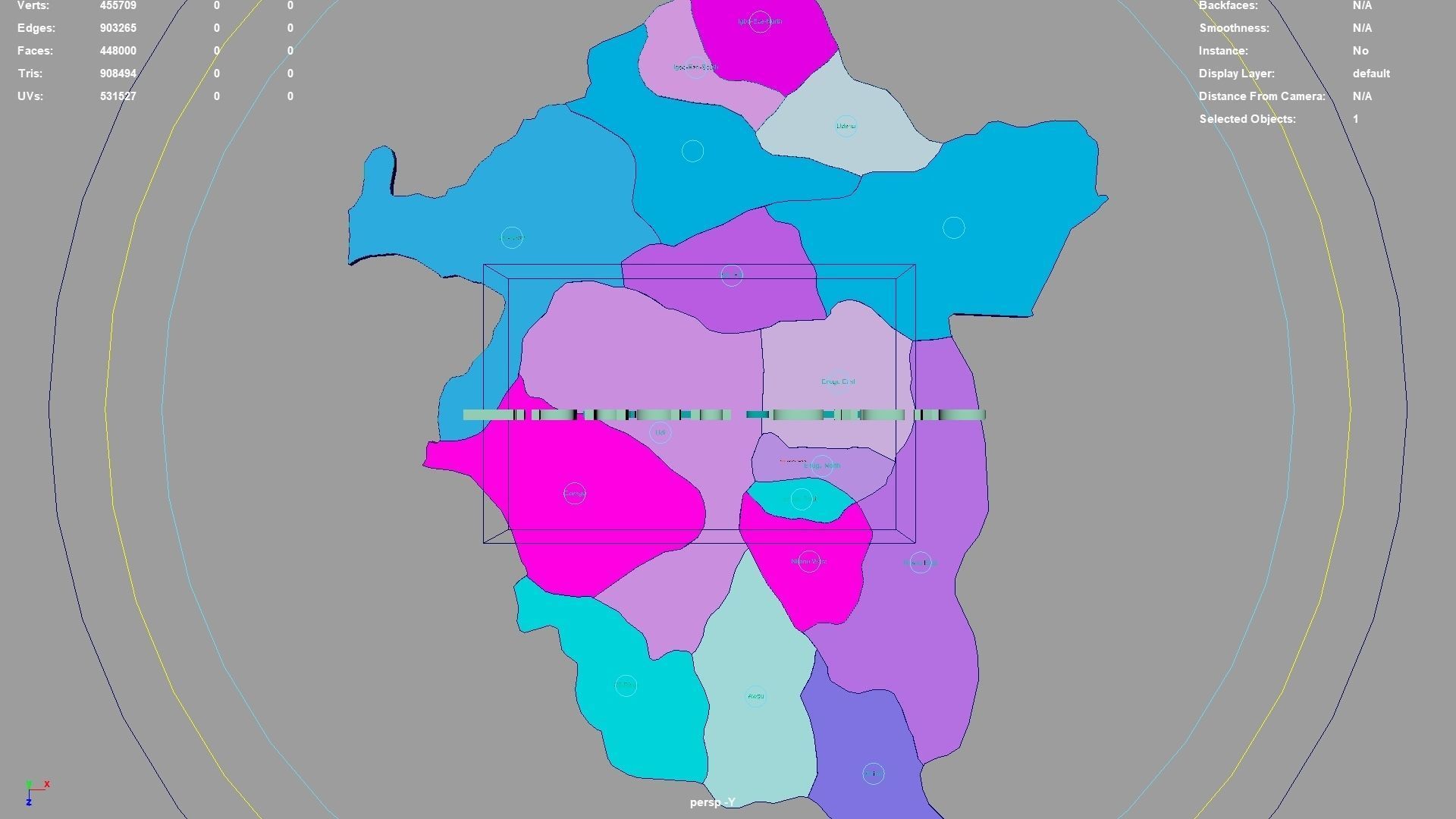 Enugu State Nigeria map region geography political geographic 3D model ...