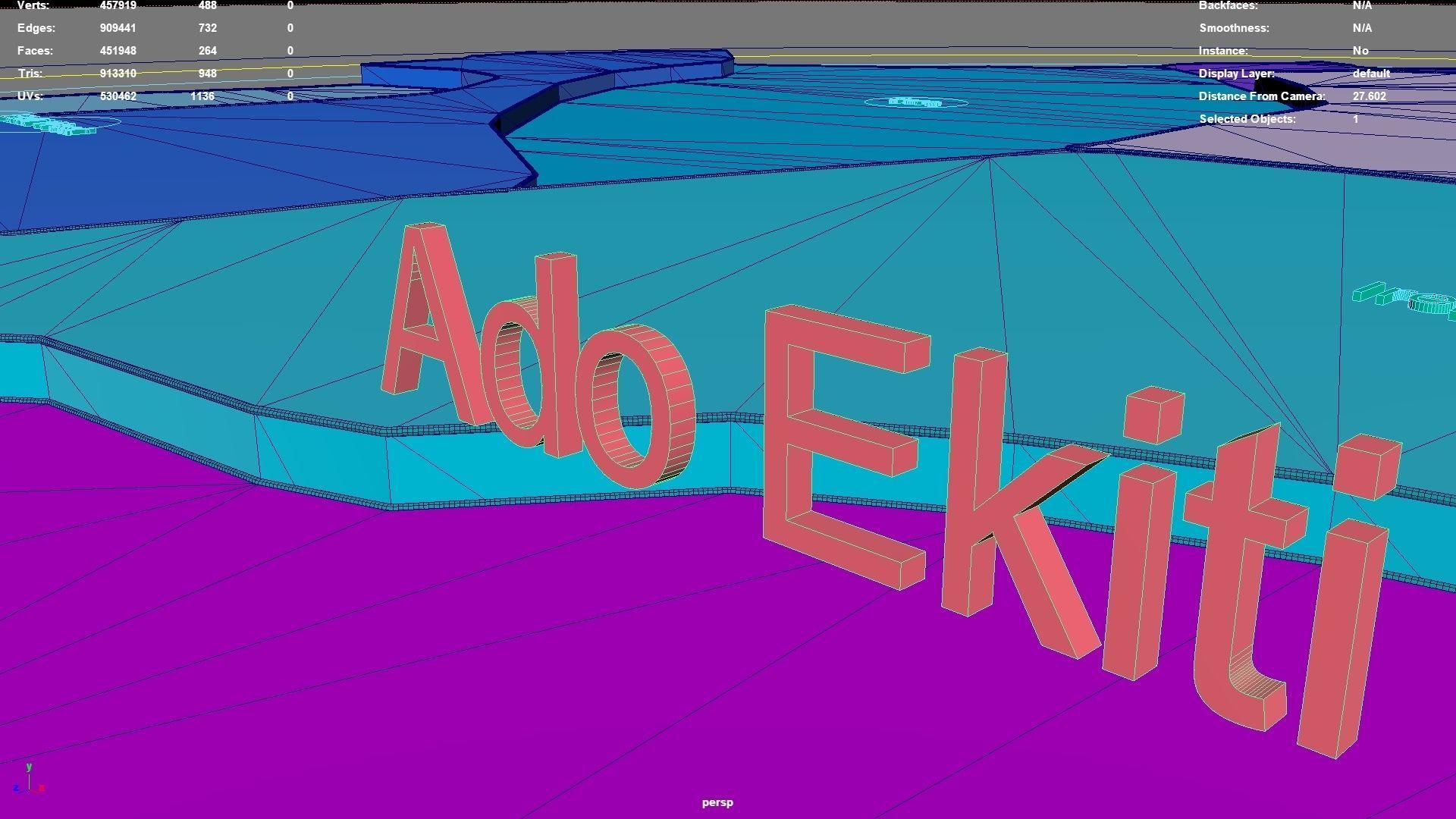 Ekiti State Nigeria map region geography political geographic 3D model ...