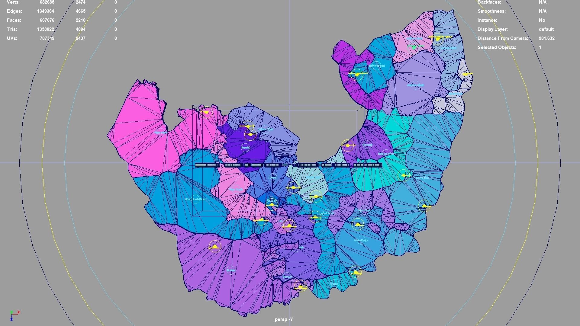 Delta State Nigeria map region geography political geographic 3D model ...