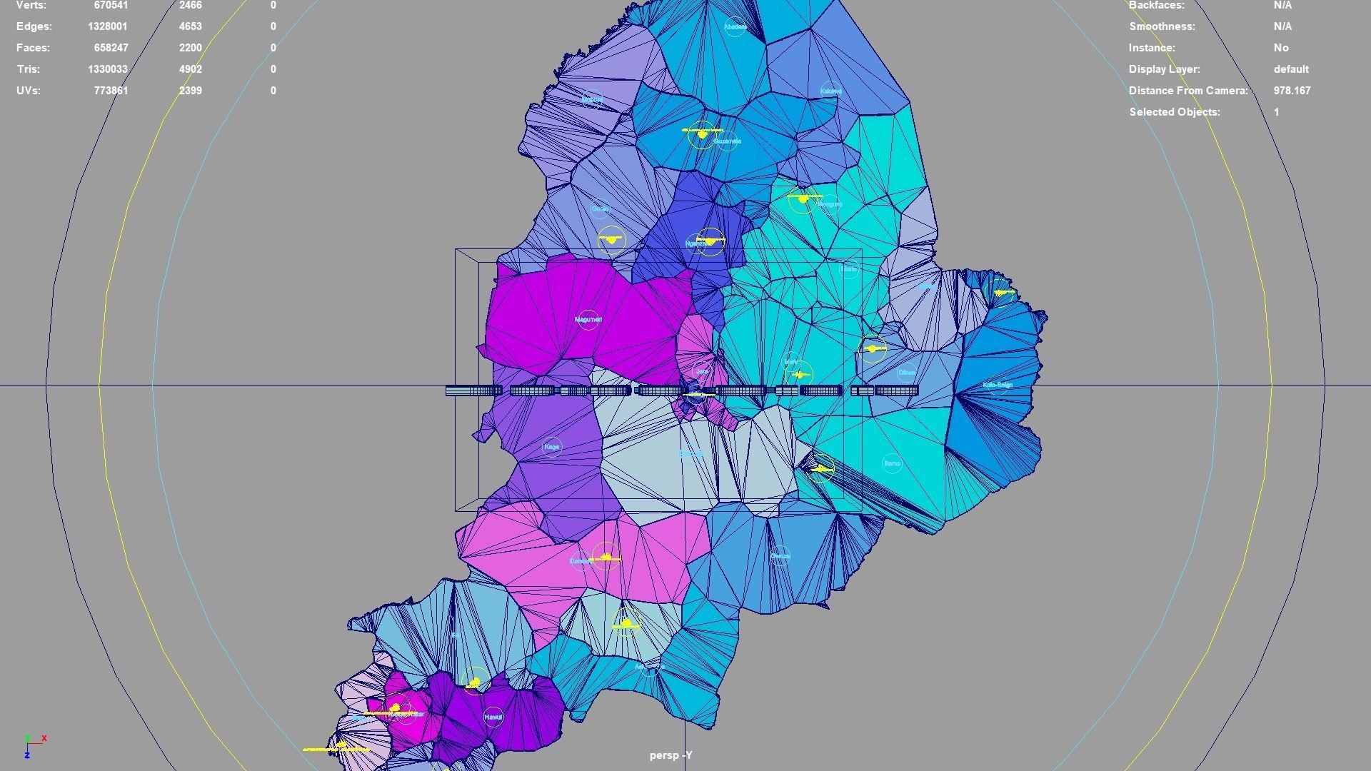 Borno State Nigeria map region geography political geographic 3D model ...