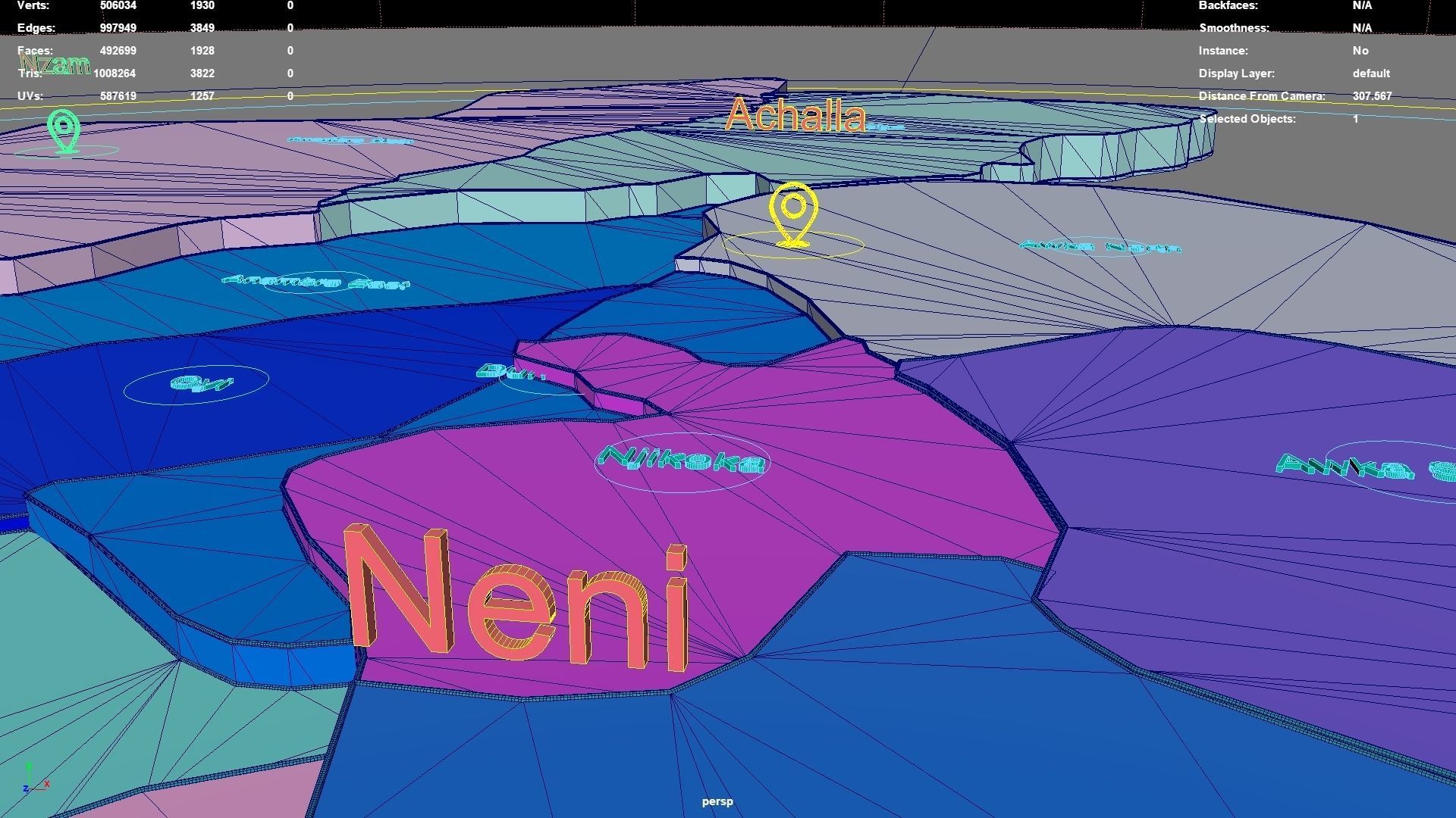 Anambra State Nigeria map region geography political geographic 3D ...