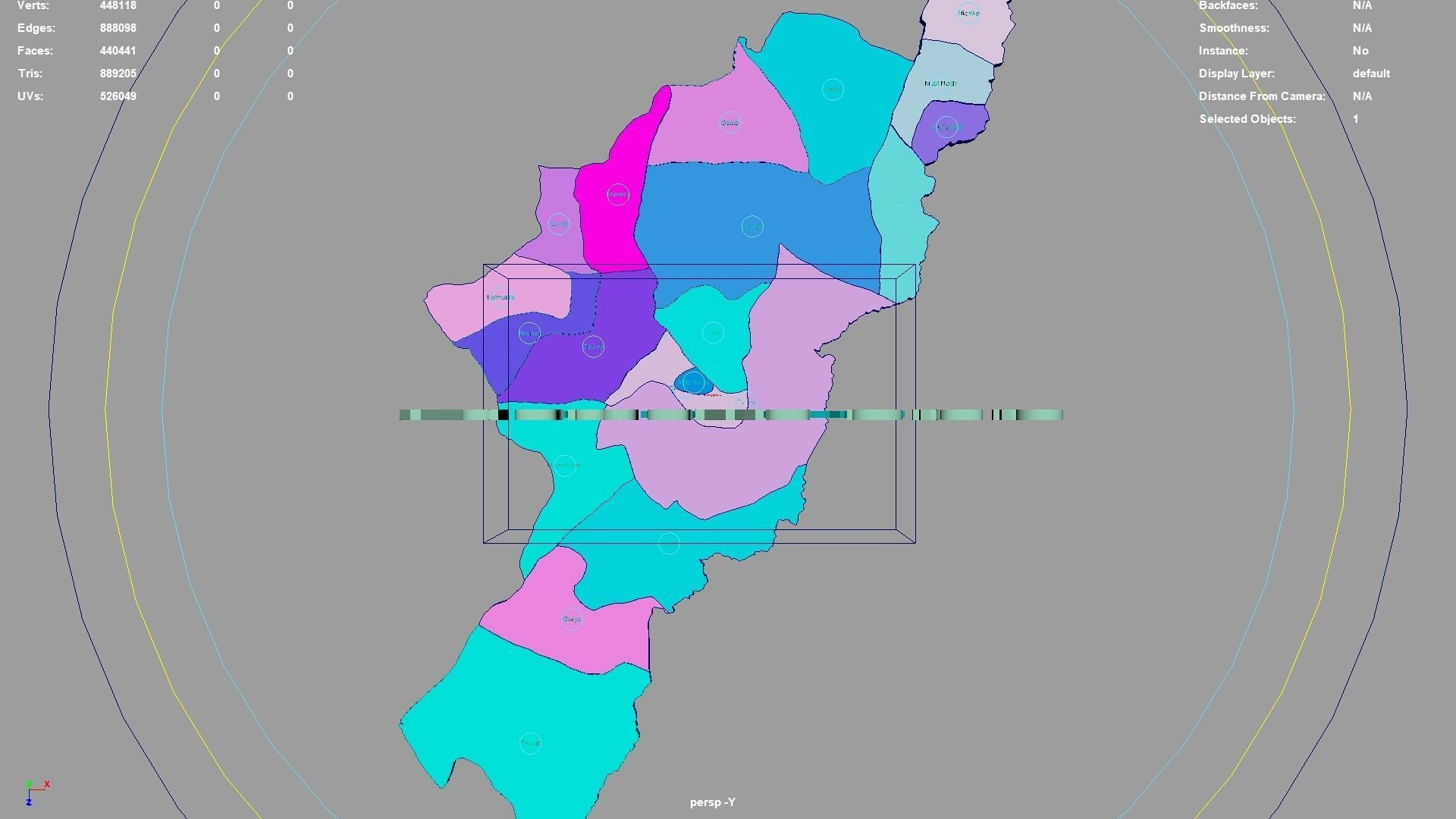 Adamawa State Nigeria map region geography political geographic 3D ...