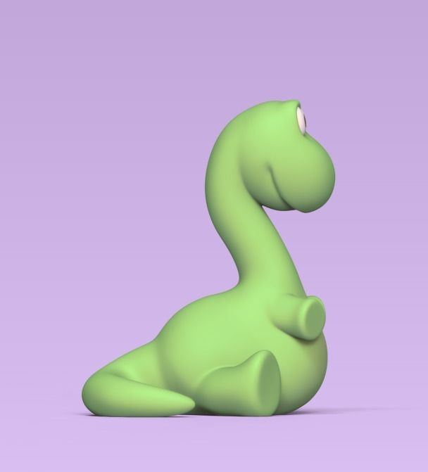 Dinosaur Diplodocus Sitting 3D model 3D printable | CGTrader