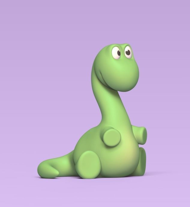 Dinosaur Diplodocus Sitting 3D model 3D printable | CGTrader