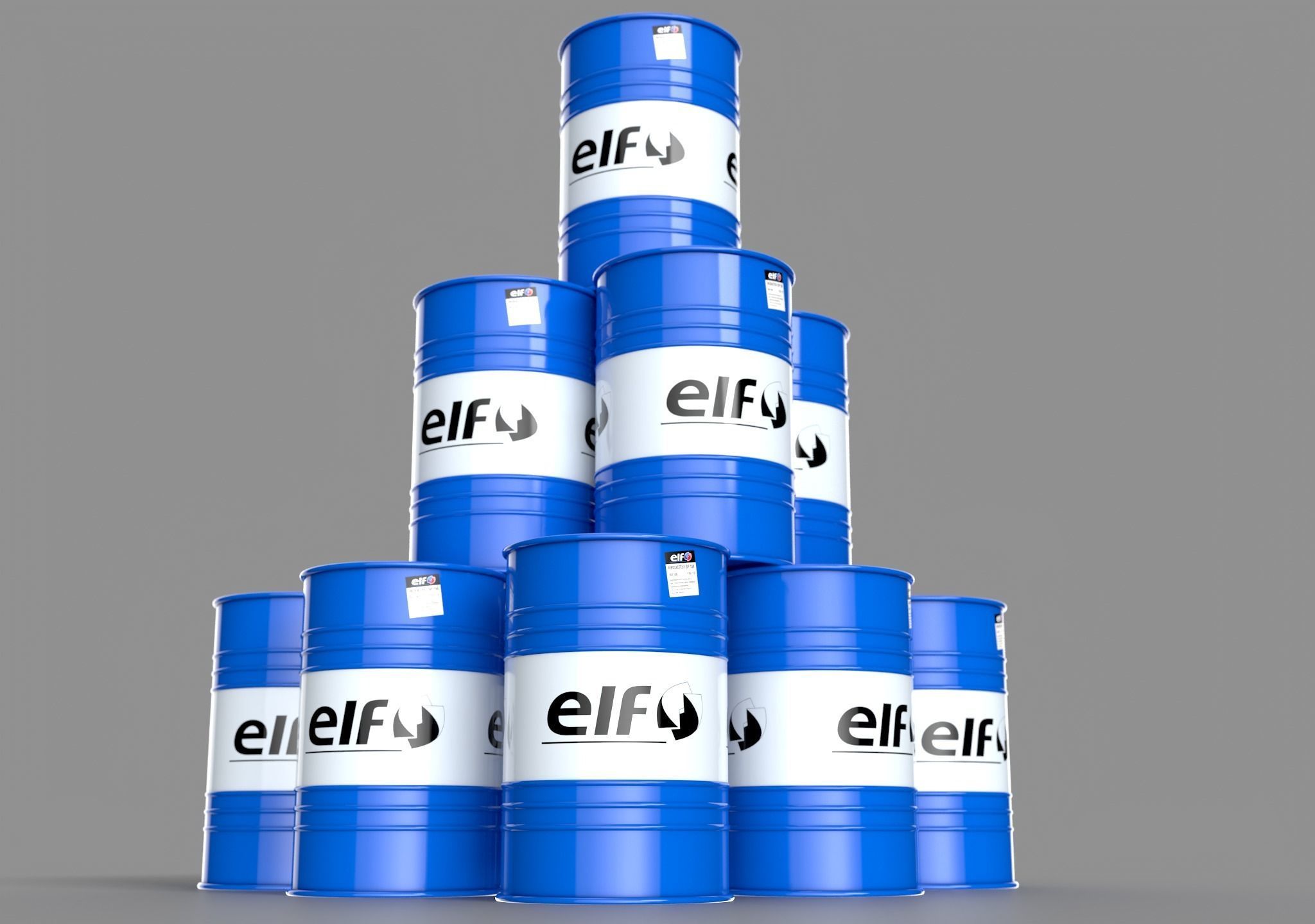 3D model Realistic ELF Oil Barrel 3D Model VR / AR / low-poly | CGTrader