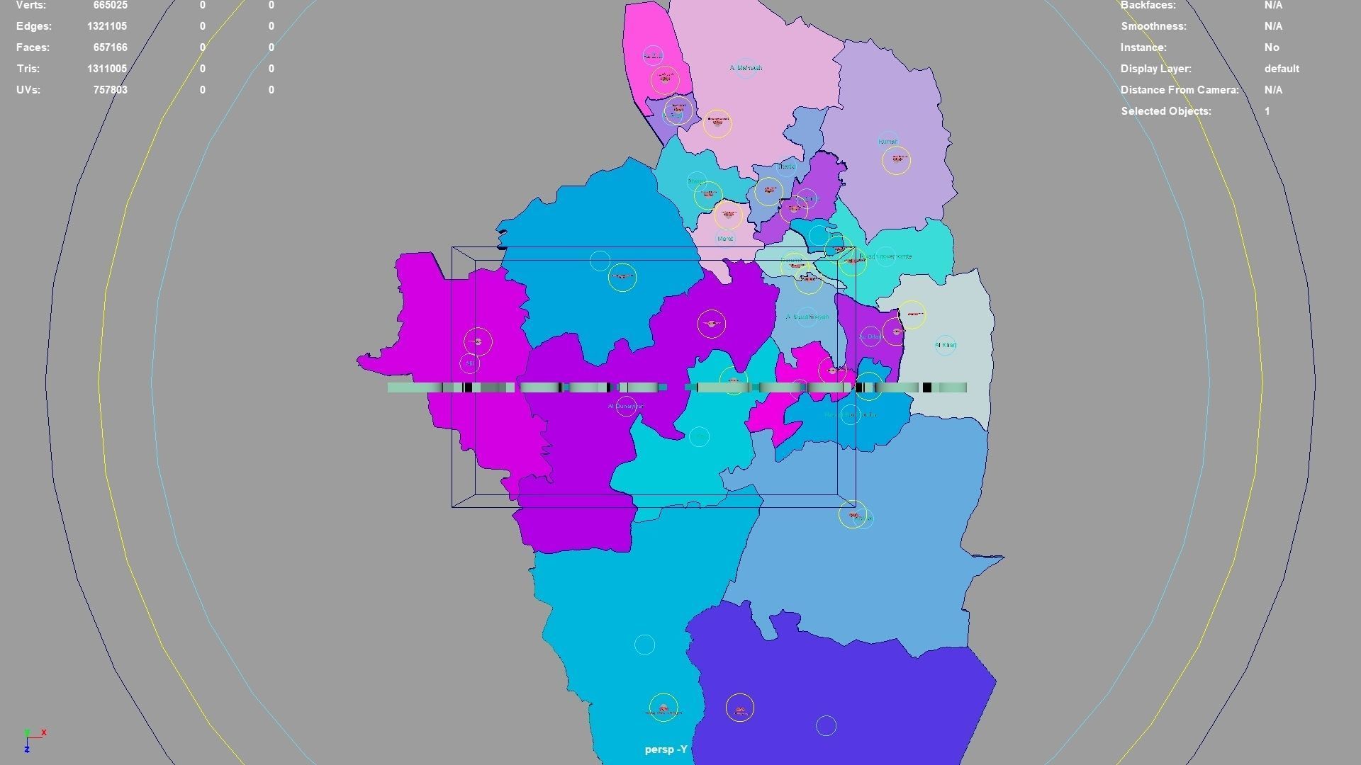 Riyadh Region Saudi Arabia map region geography political 3D model ...