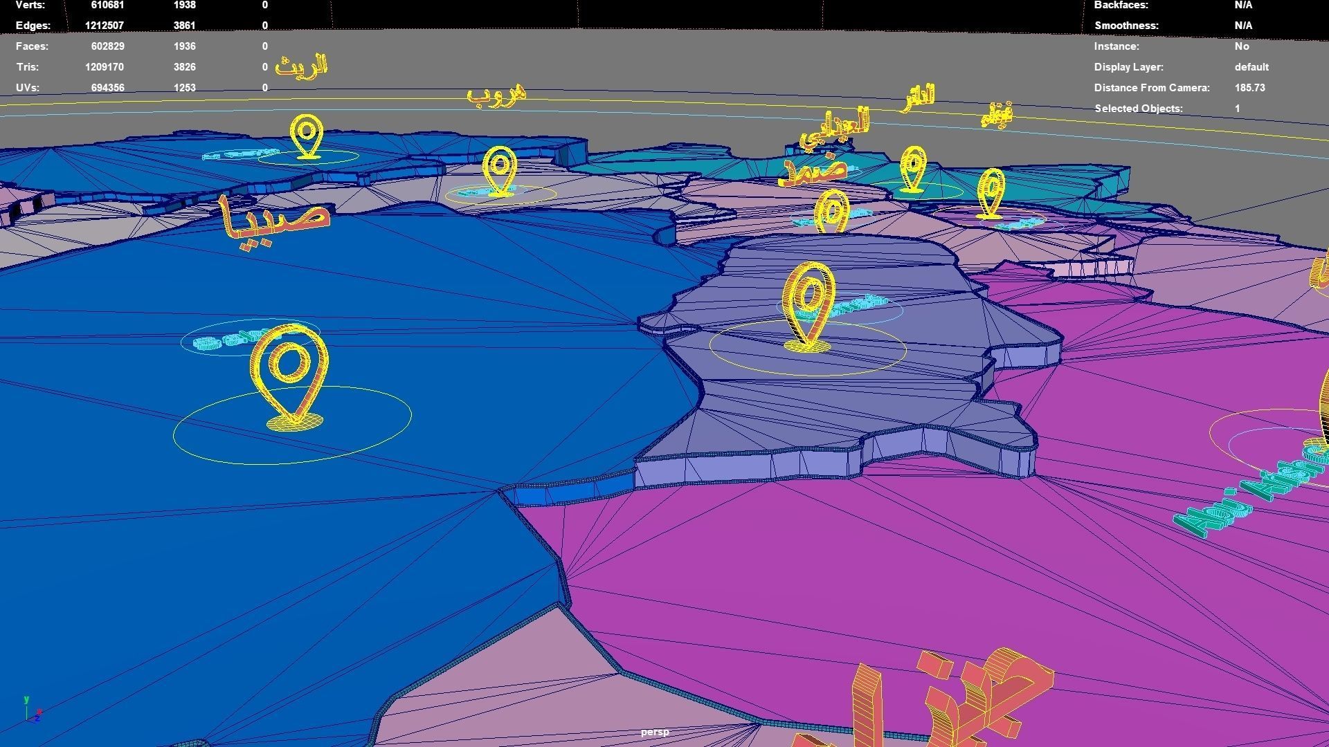Jazan Province Saudi Arabia map region geography political 3D model ...