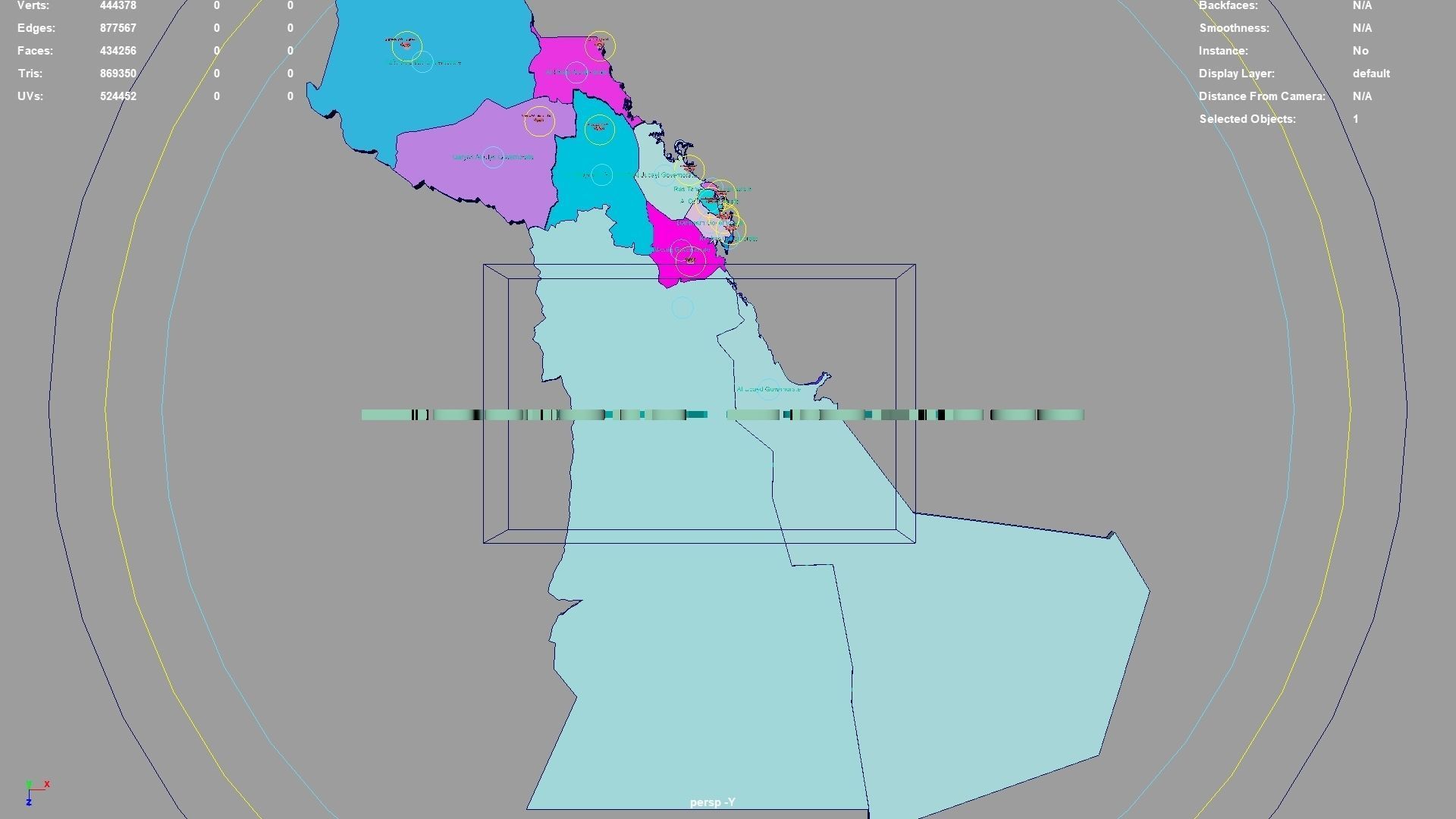 Eastern Province Saudi Arabia map region geography political 3D model ...