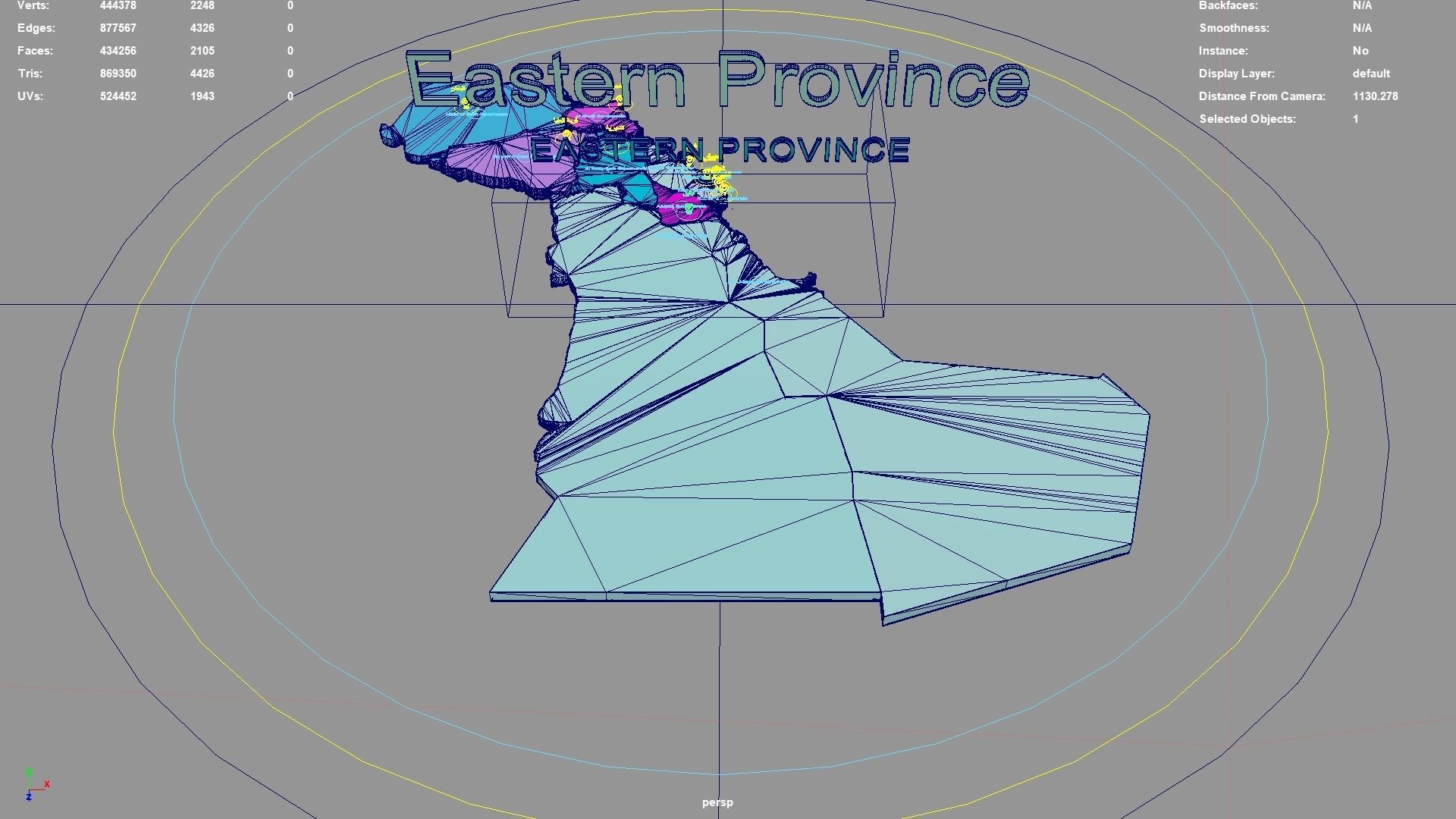 Eastern Province Saudi Arabia map region geography political 3D model ...