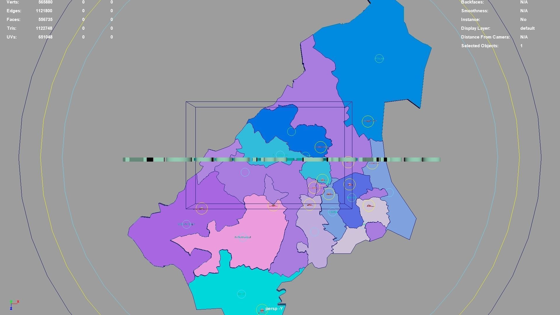 Al Qassim Province Saudi Arabia map region geography political 3D model ...