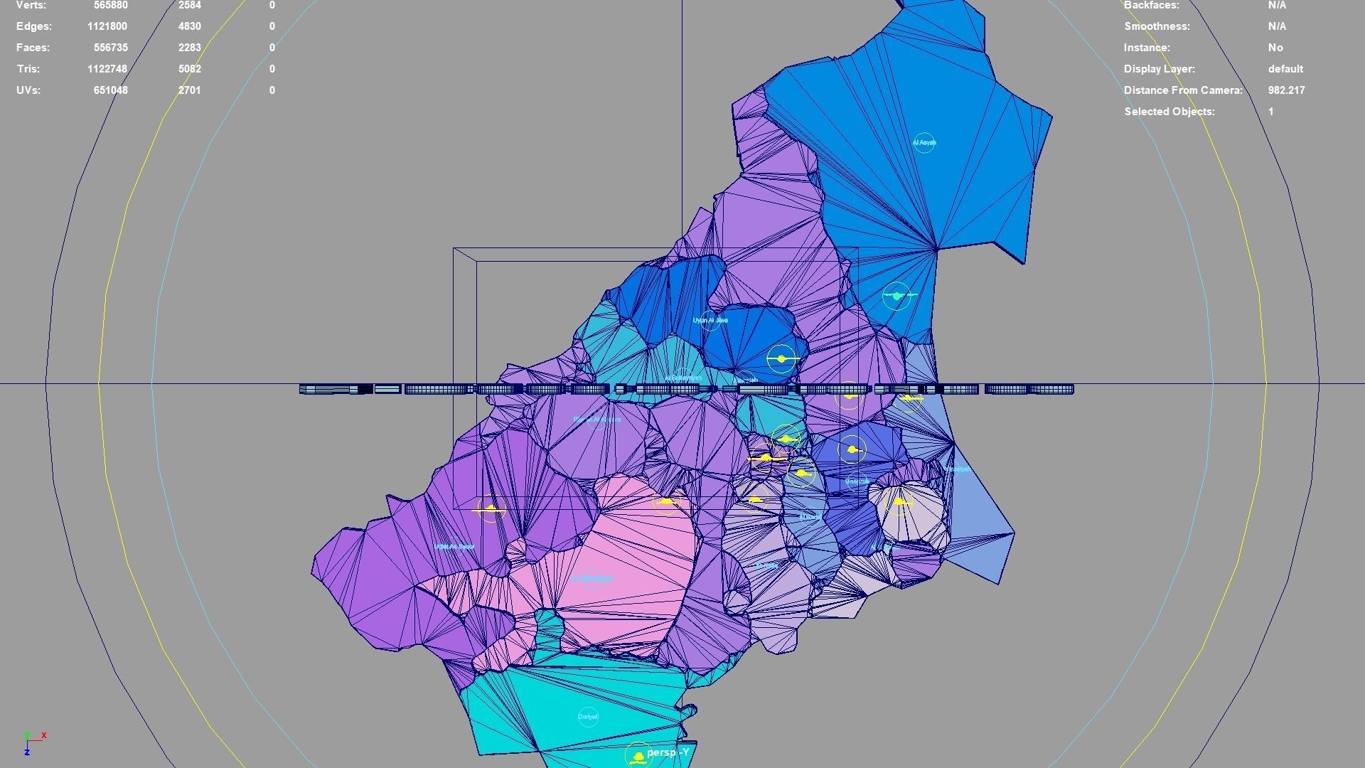 Al Qassim Province Saudi Arabia map region geography political 3D model ...