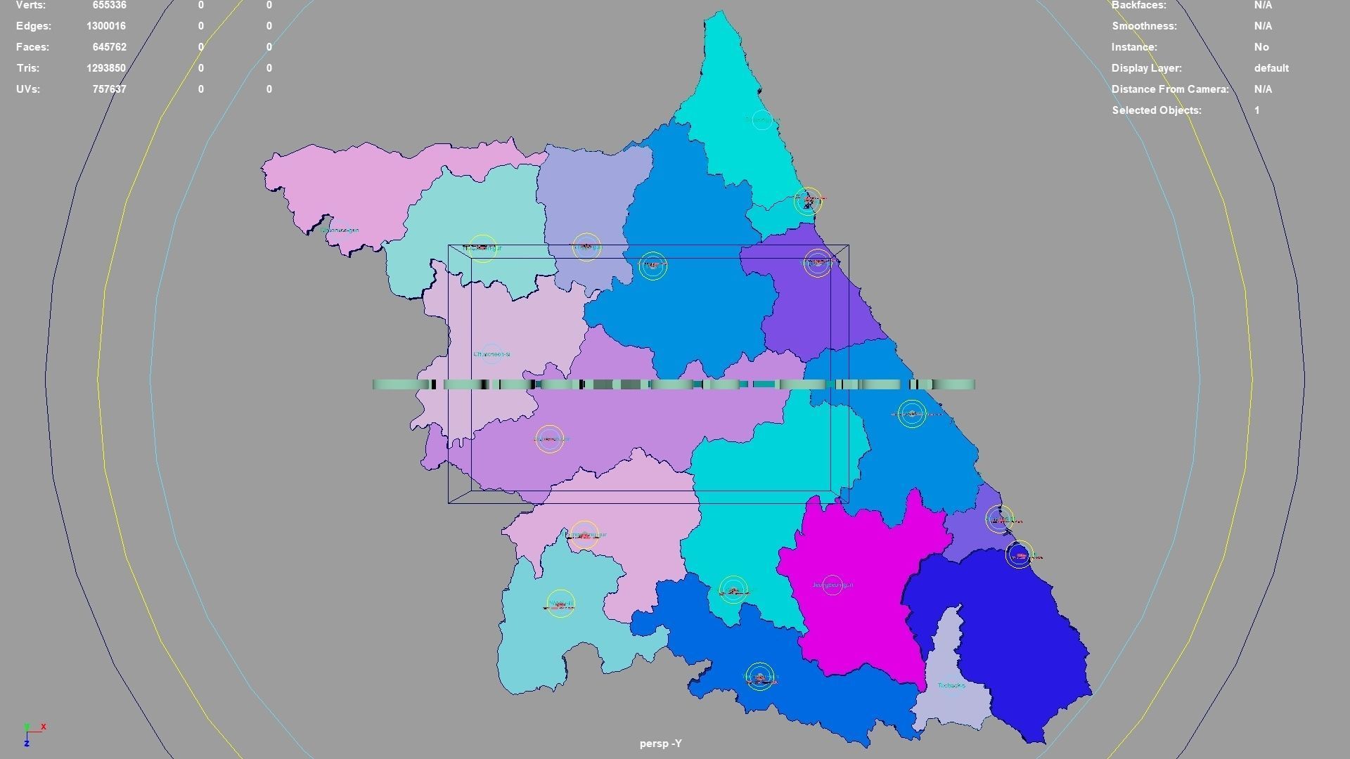 Gangwon State South Korea map region geography political 3D model ...