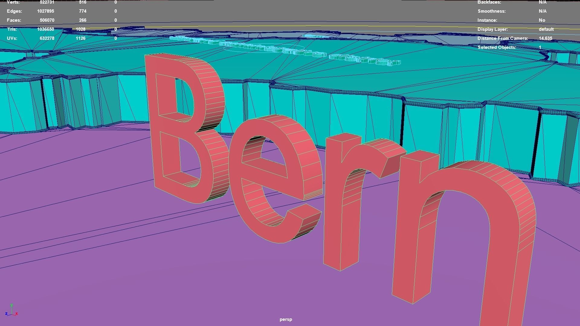 Bern Switzerland map region geography political geographic 3D model ...