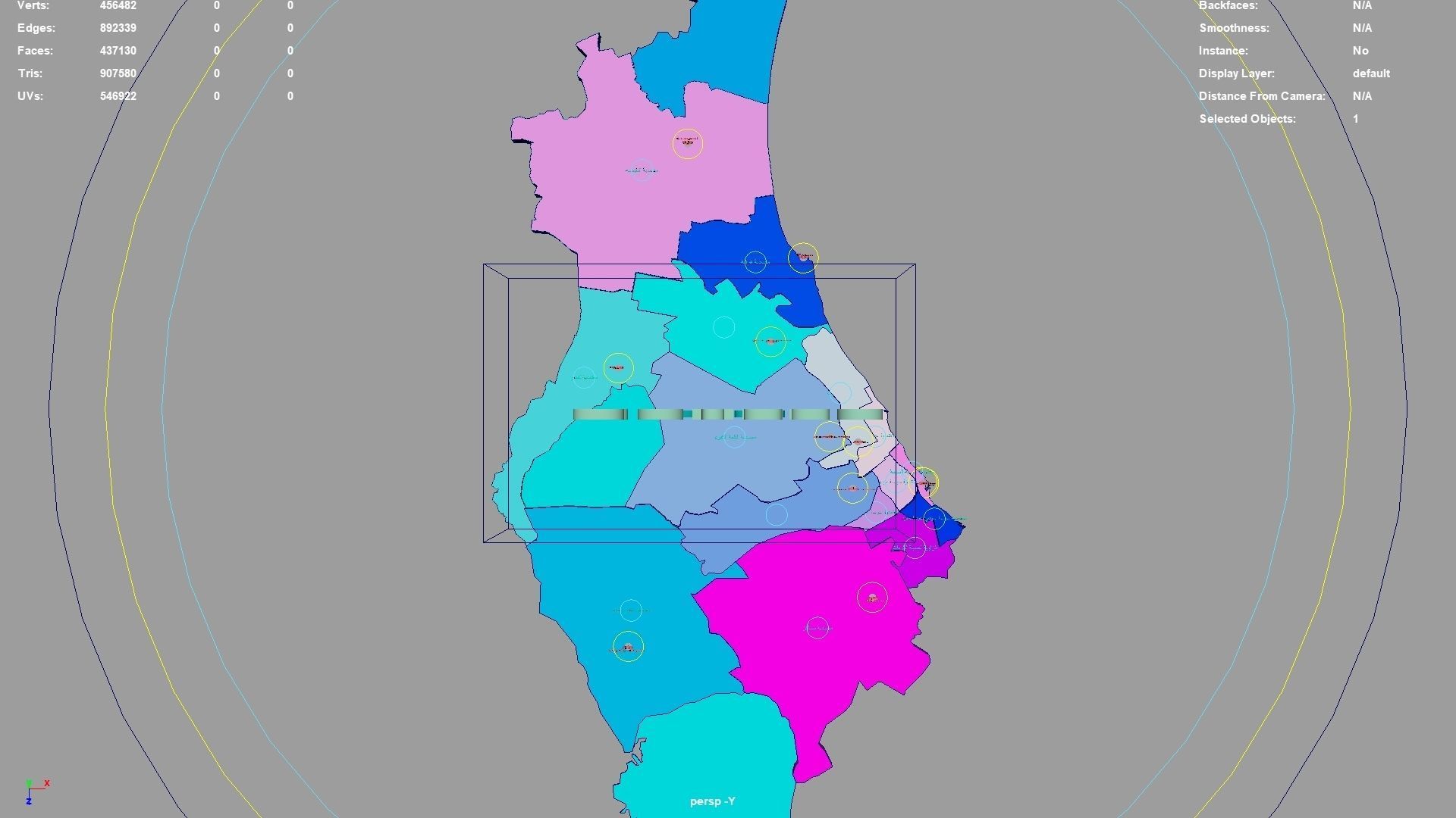 Sousse Tunisia map region geography political geographic 3D model ...