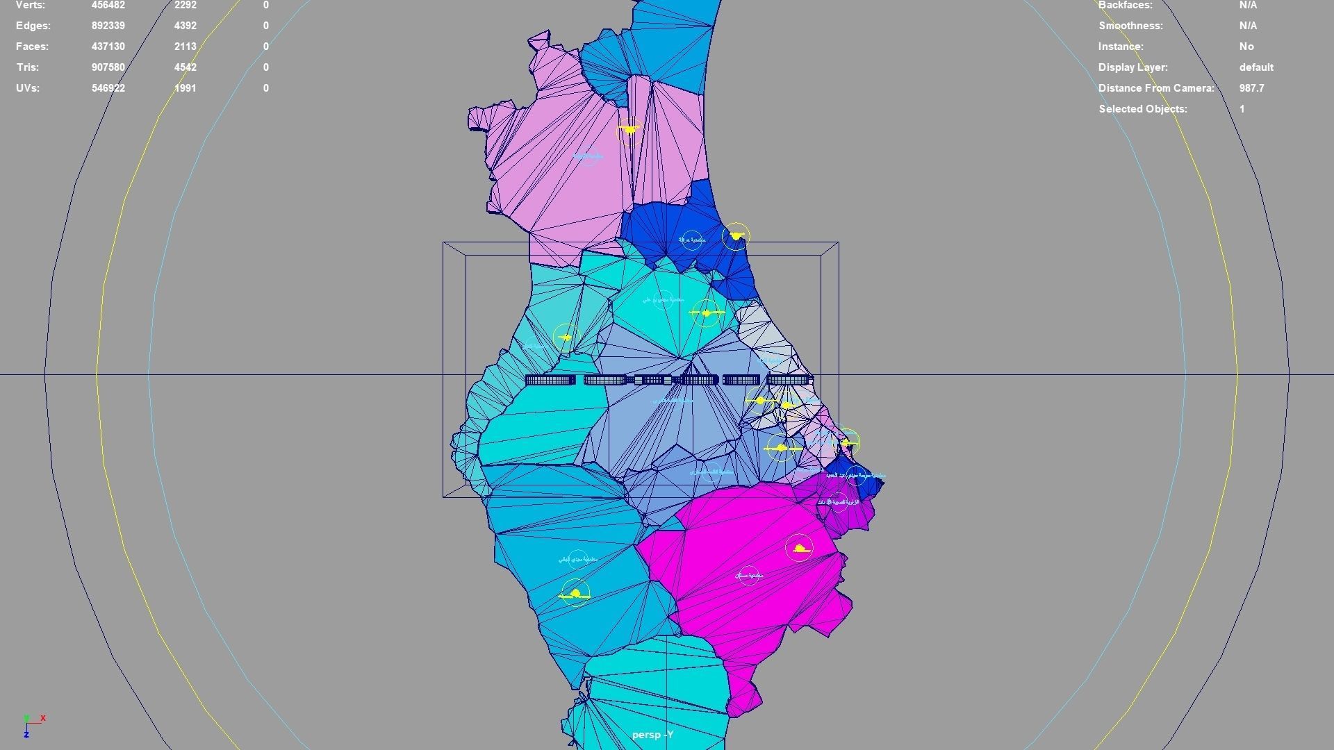 Sousse Tunisia map region geography political geographic 3D model ...