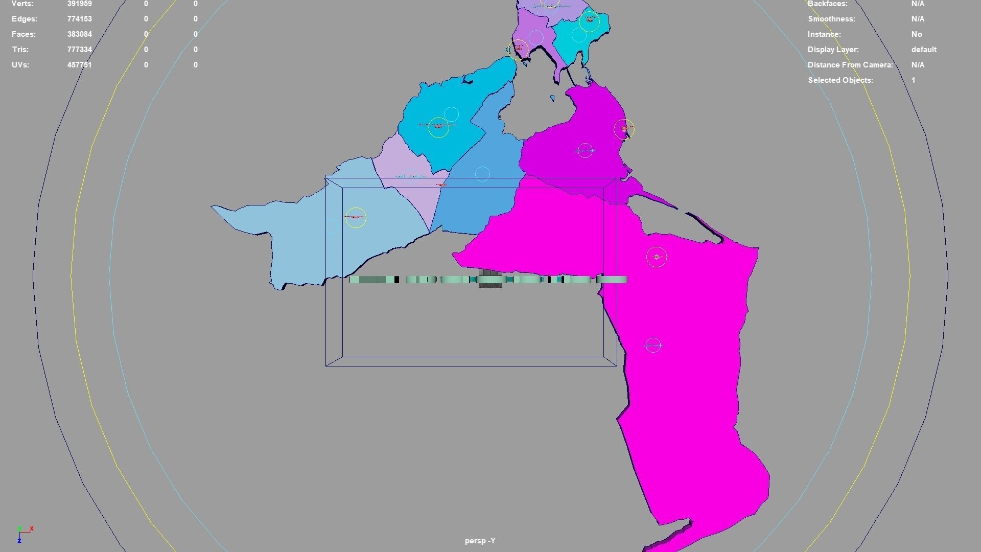Medenine Tunisia map region geography political geographic 3D model ...