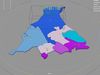 Ariana Tunisia map region geography political geographic 3D model ...