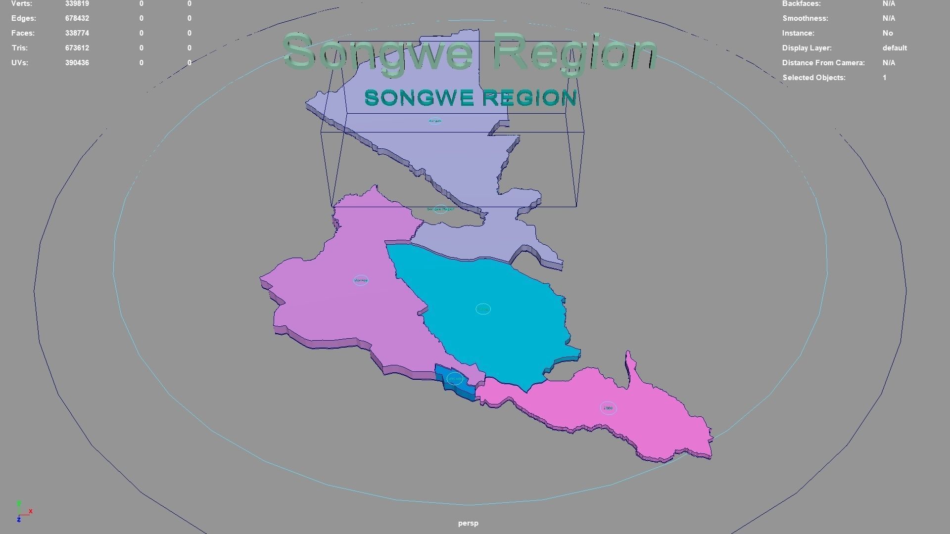 Songwe Region Southern Highlands Zone Tanzania map region 3D model ...