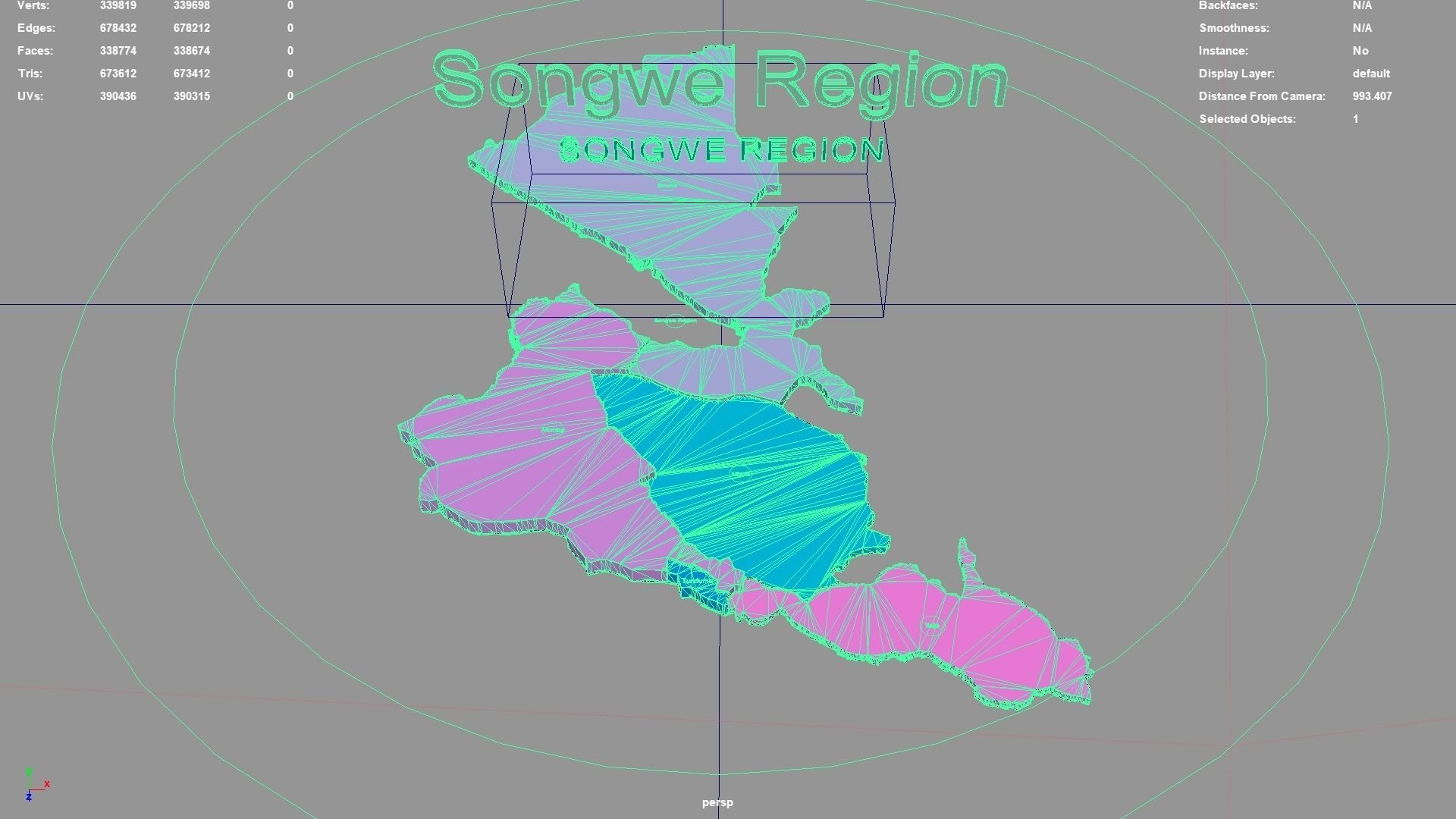 Songwe Region Southern Highlands Zone Tanzania map region 3D model ...