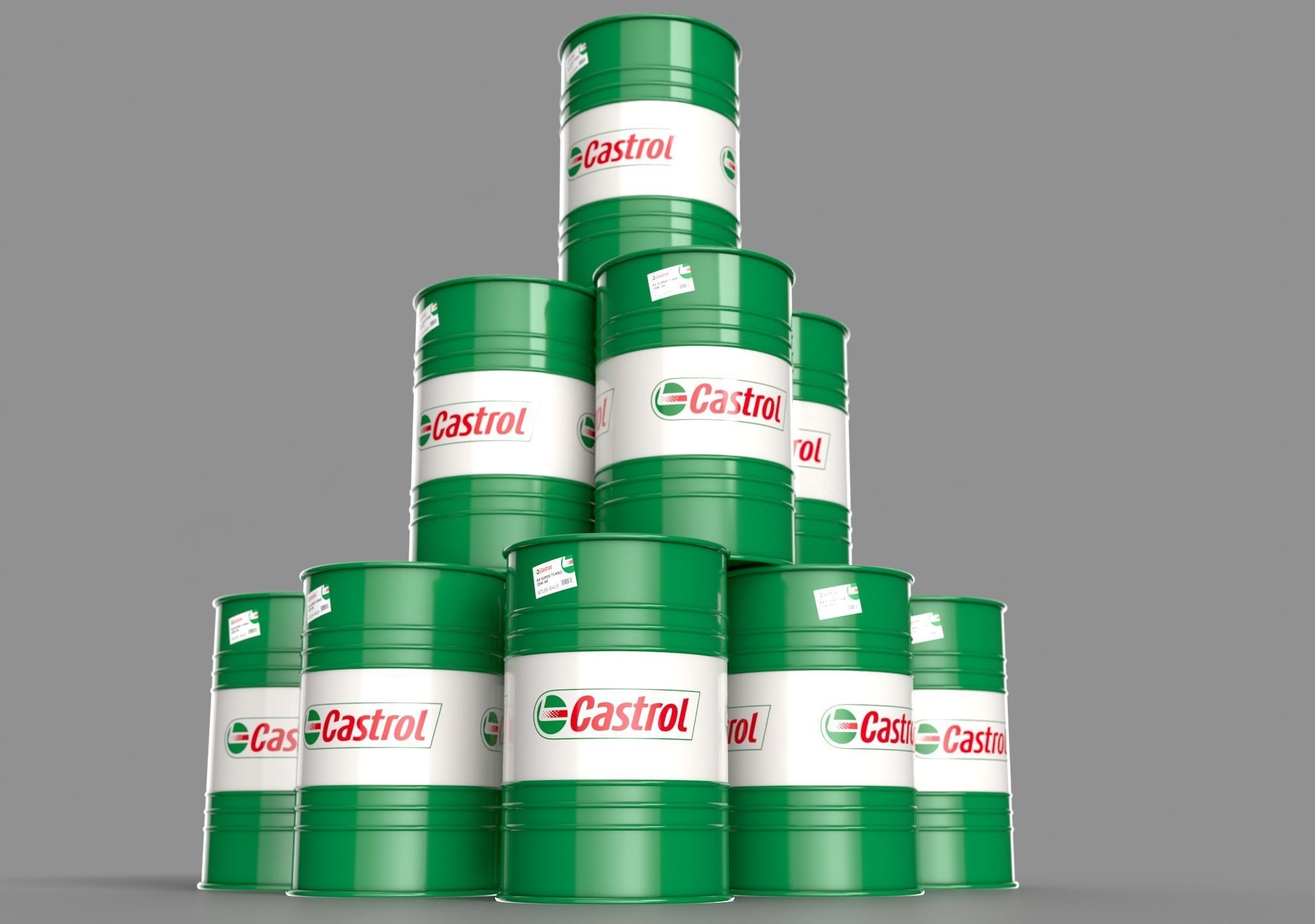3D model Realistic Castrol Oil Barrel 3D Model VR / AR / low-poly ...