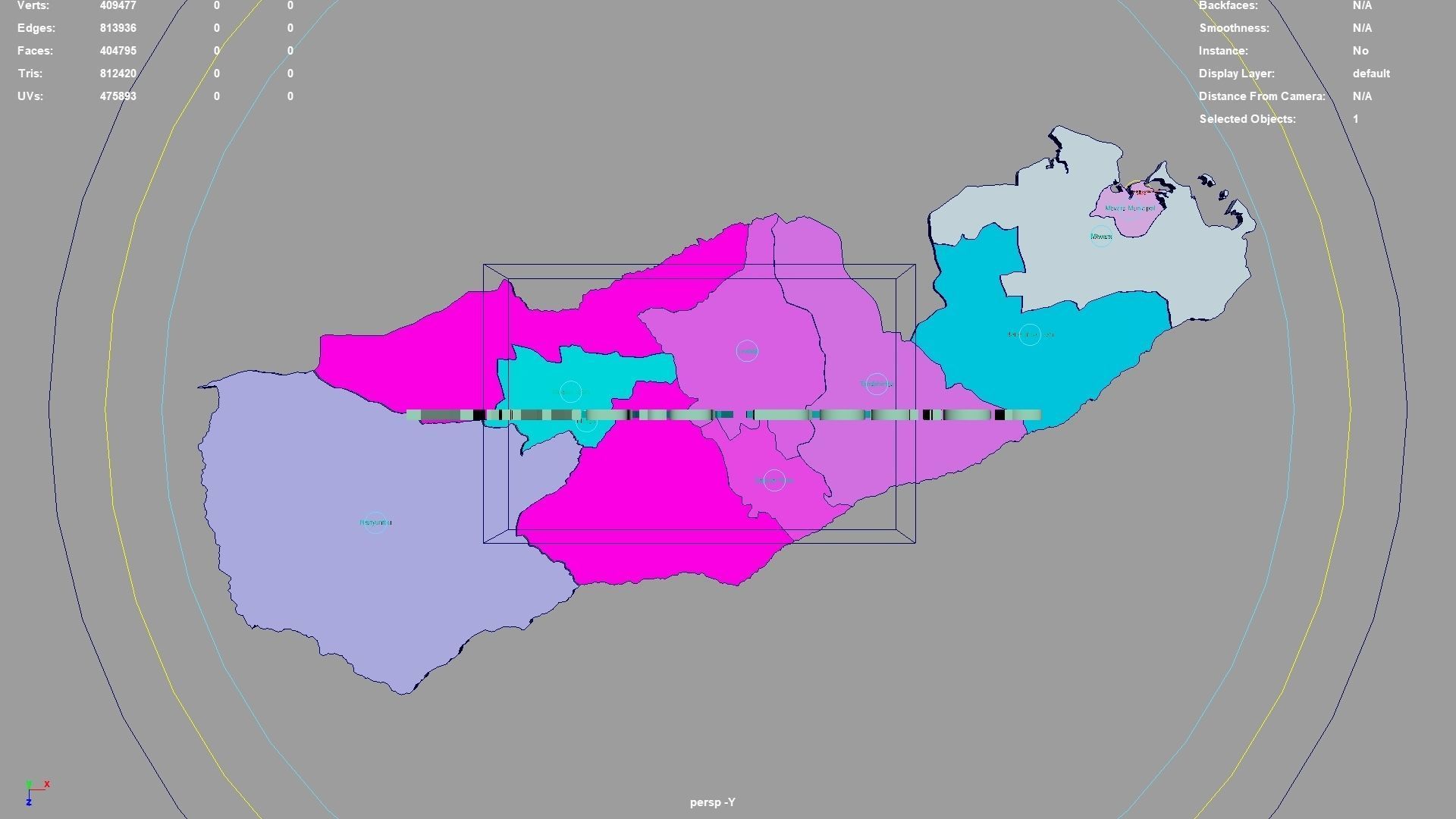 Mtwara Region Coastal Zone Tanzania map region geography 3D model ...