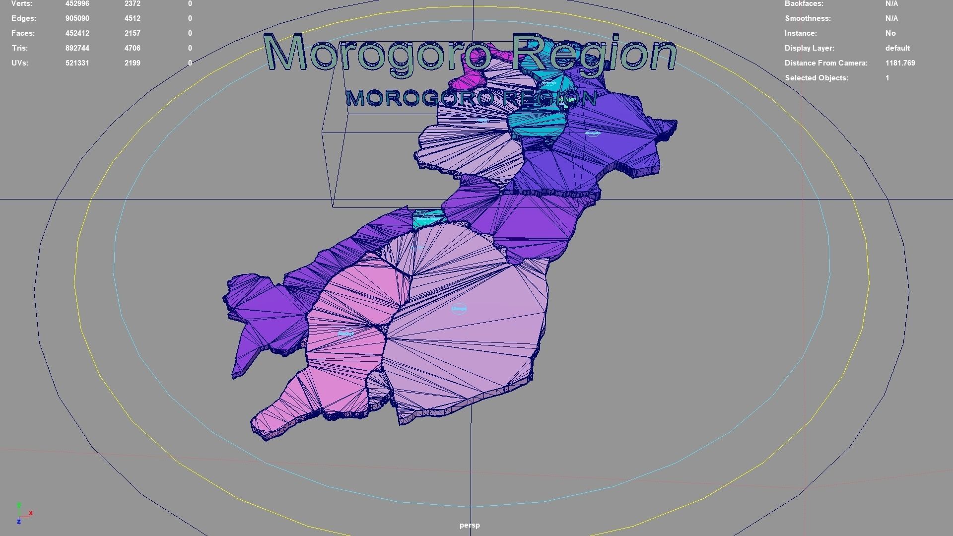 Morogoro Region Coastal Zone Tanzania map region geography 3D model ...
