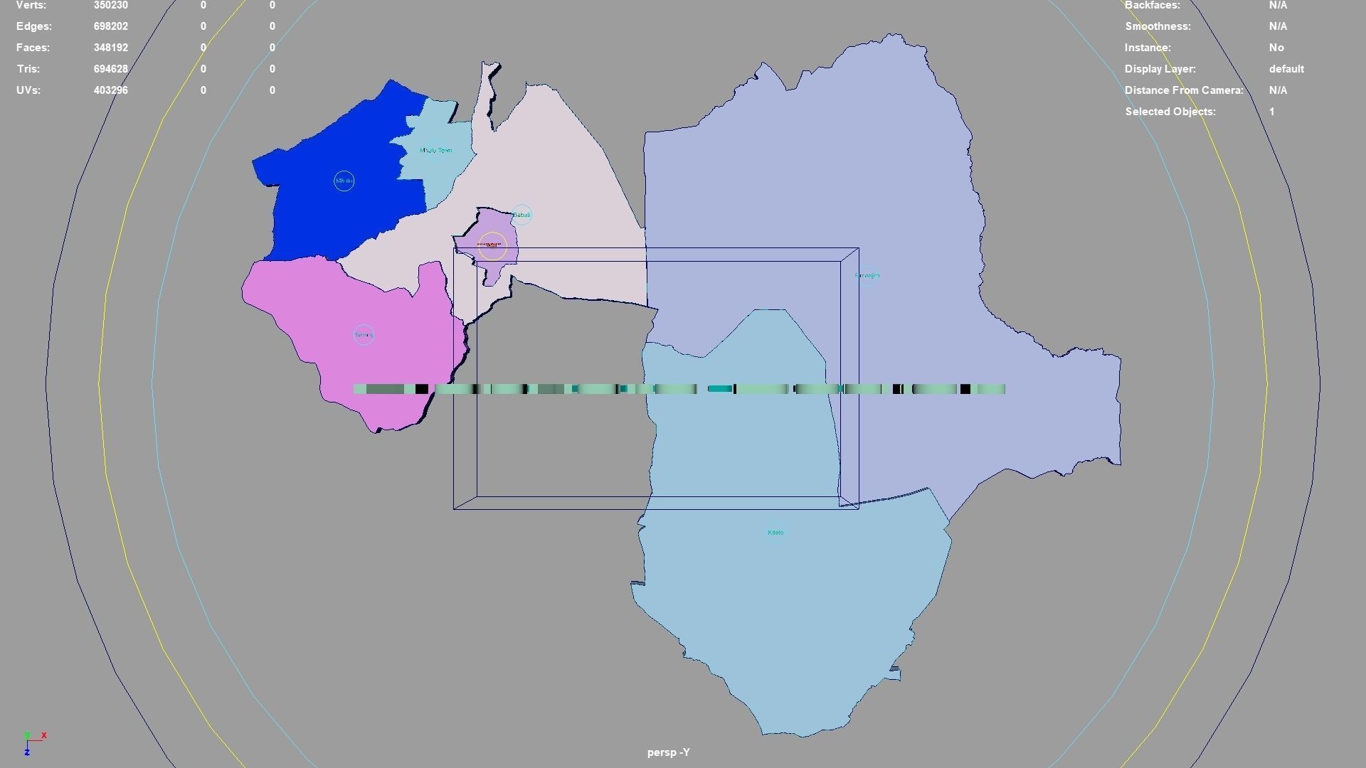 Manyara Region Northern Zone Tanzania map region geography 3D model ...