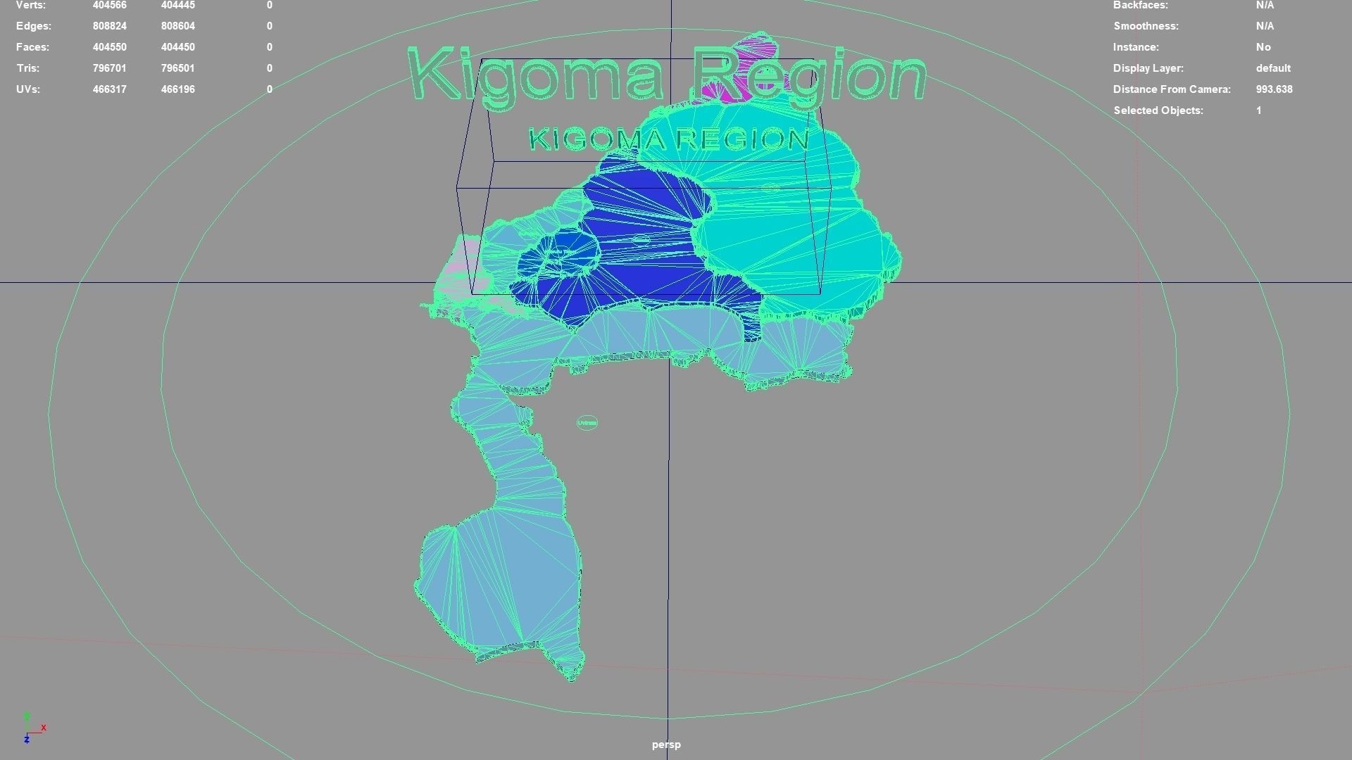 Kigoma Region Western Zone Tanzania map region geography 3D model ...