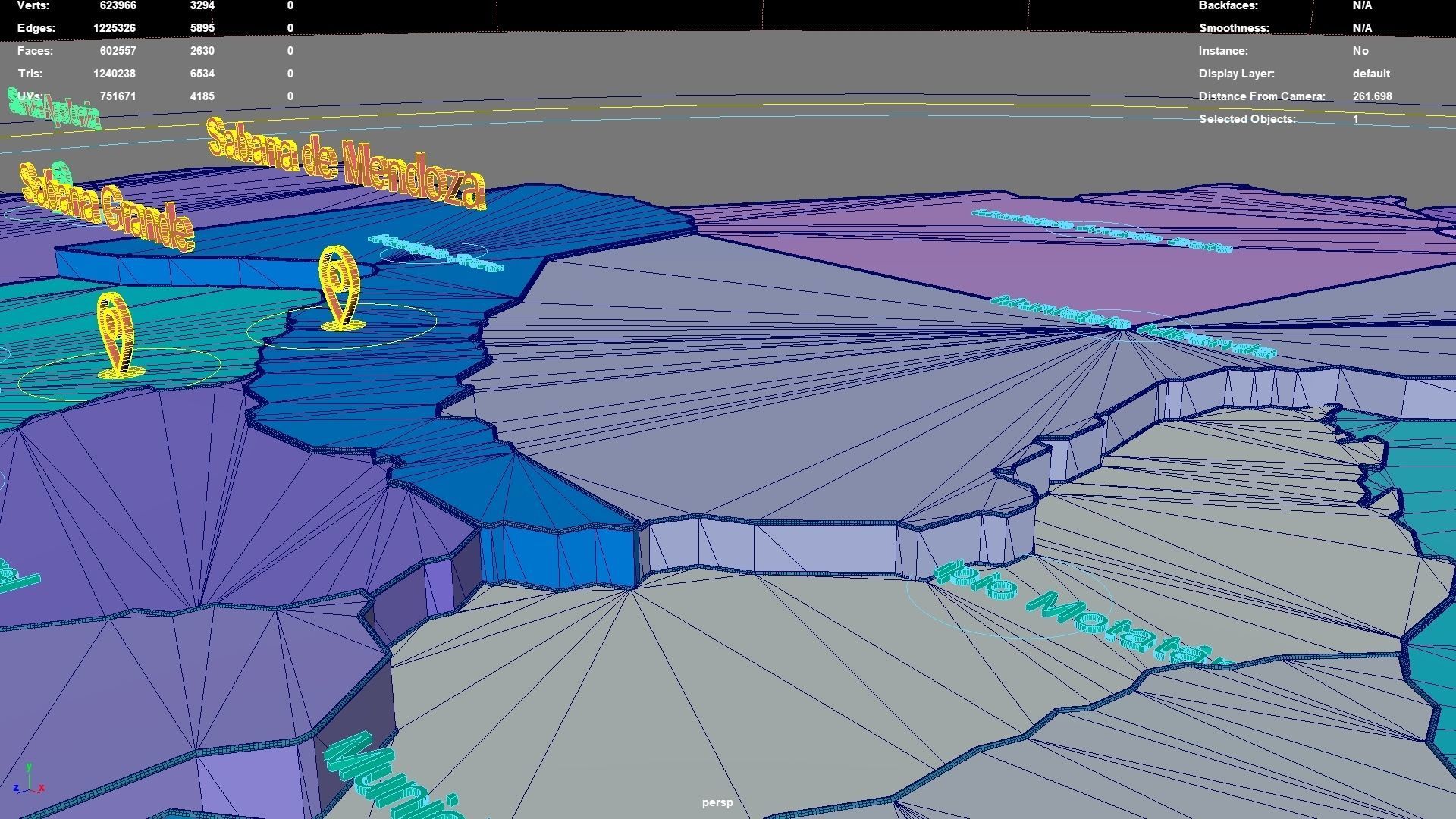 Trujillo State Venezuela map region geography political 3D model rigged ...