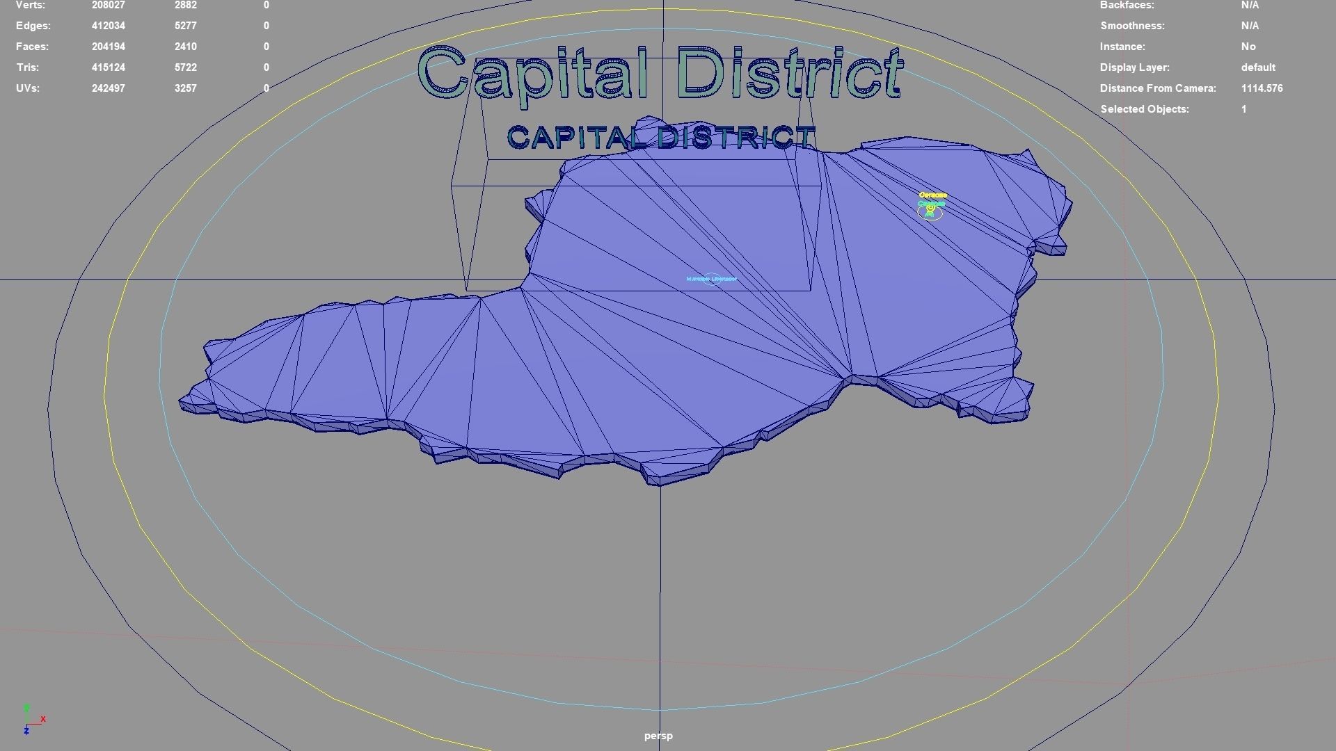 Capital District Venezuela map region geography political 3D model ...