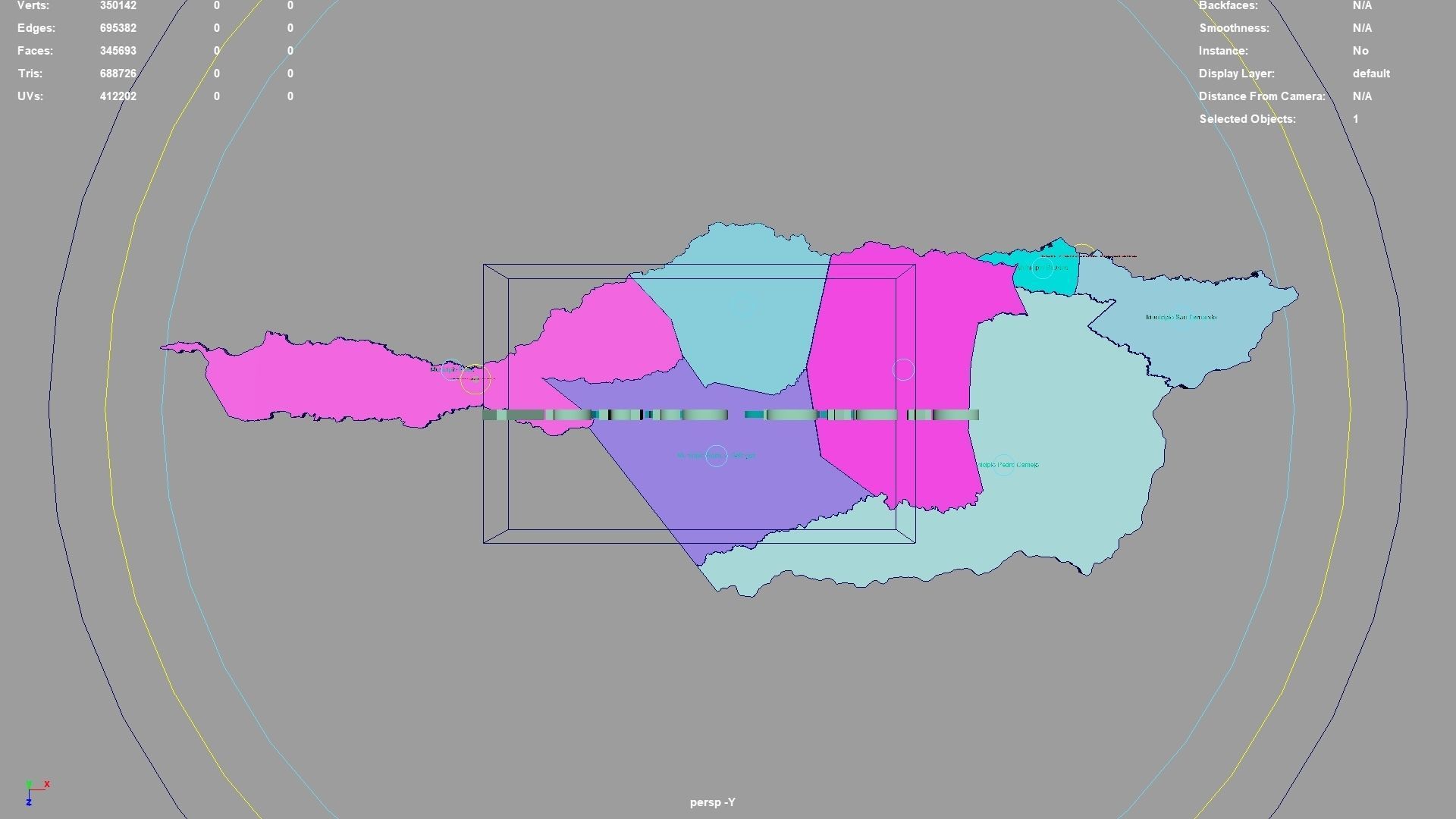 Apure State Venezuela map region geography political geographic 3D ...